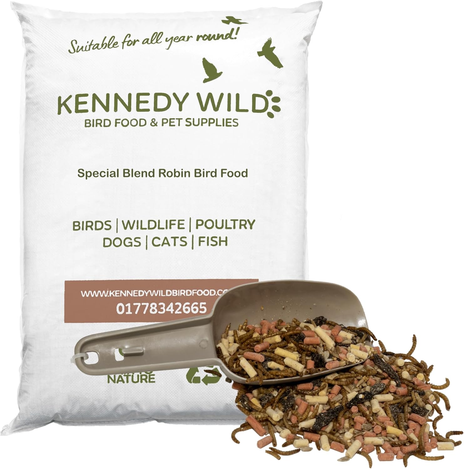 Kennedy Wild Special Blend Robin Food (13kg) Nutritious Seed, Fruit ...