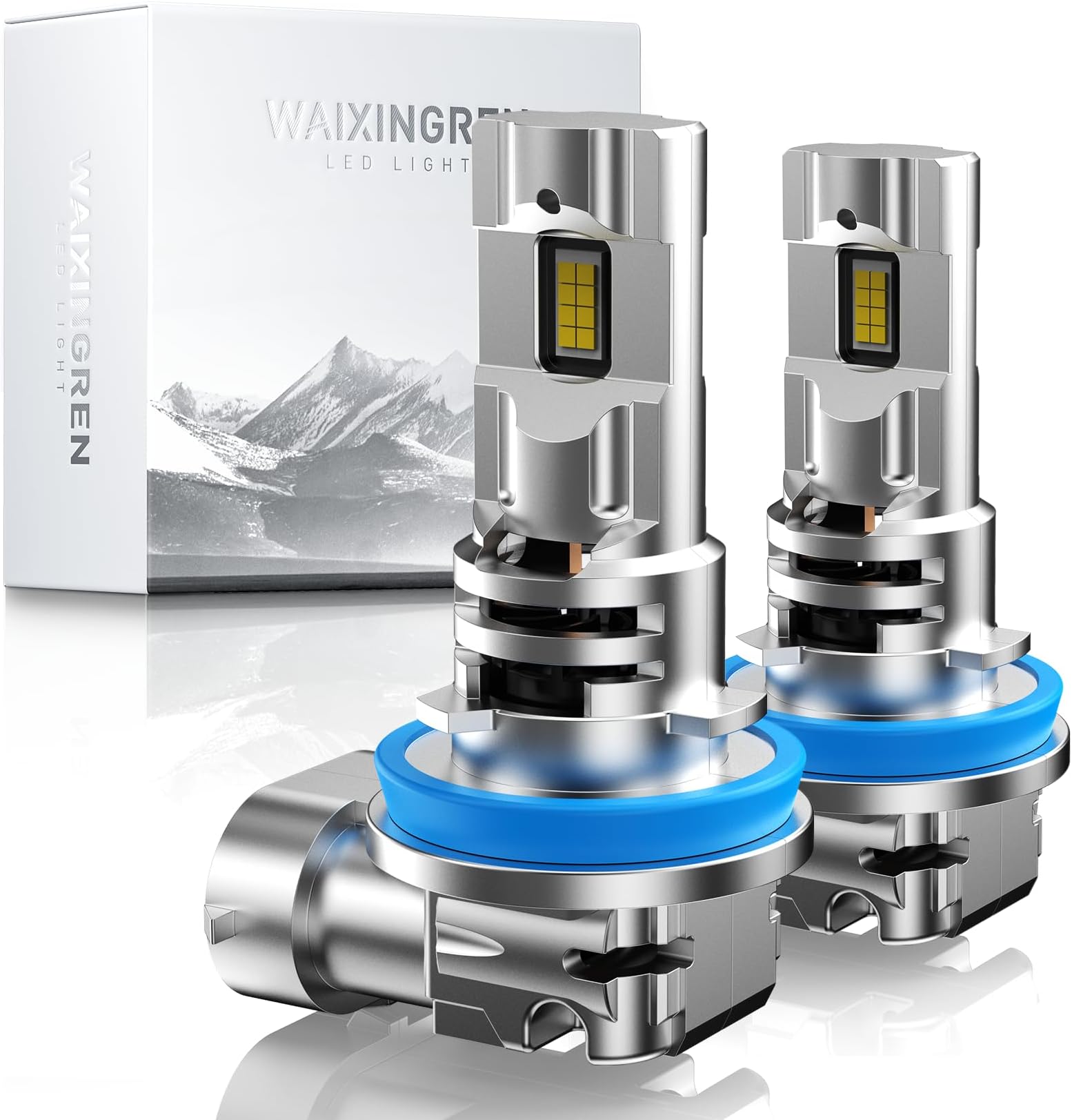 AUXITO H11/H8/H16 LED Fog Light Bulbs or DRL, 6000 Lumens 6500K Cool ...