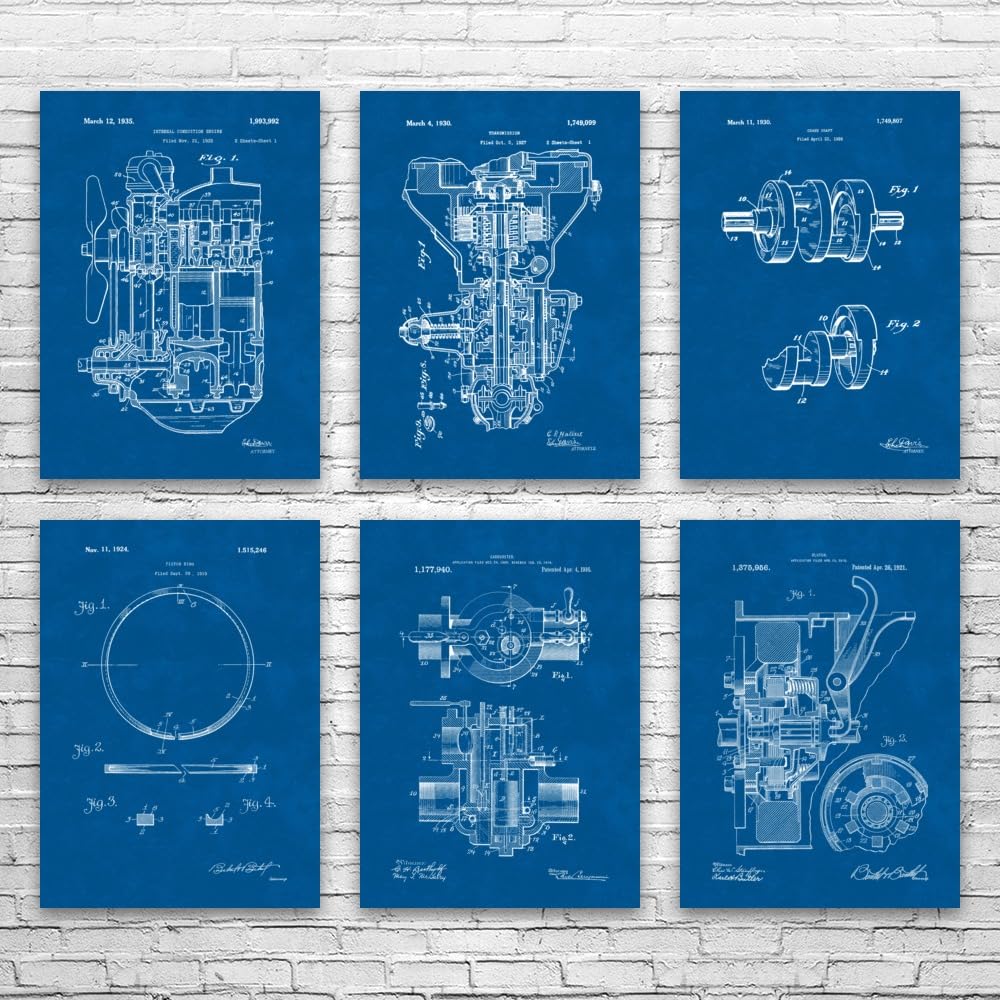 Amazon.com: Henry F. Automotive Patent Posters Set of 6 (8x10 ...