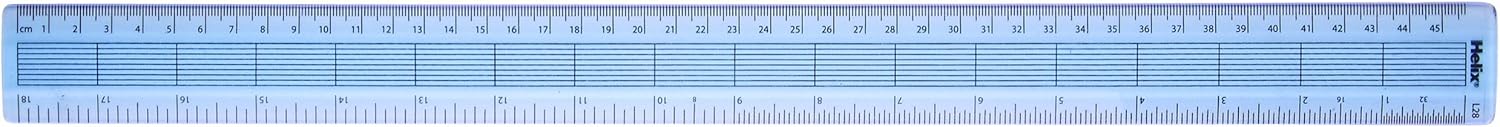 Amazon.com: Helix Shatter Resistant Ruler (Pack of 1), Blue, 18 inch ...