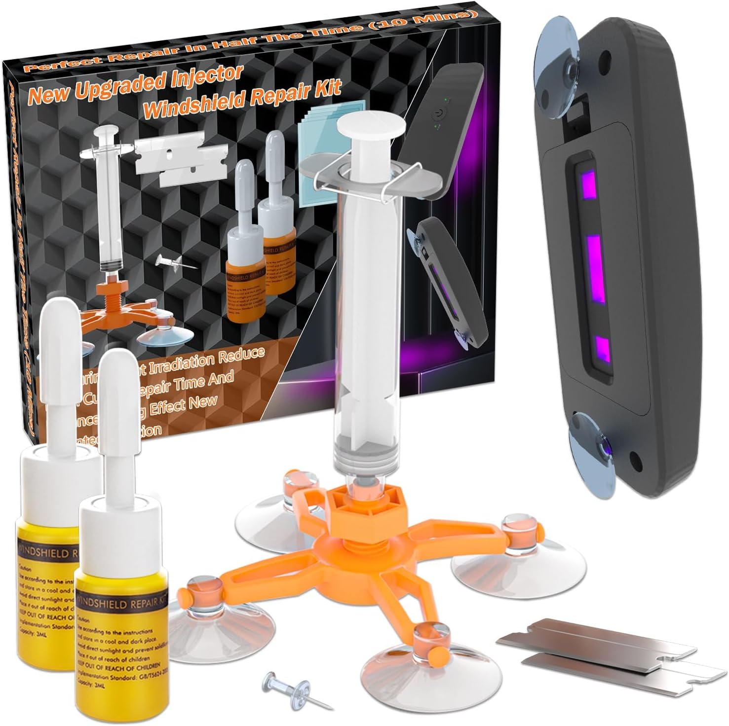 Amazon.com: Ganbaro Glass Crack Repair Set, Windshield Repair Kit ...