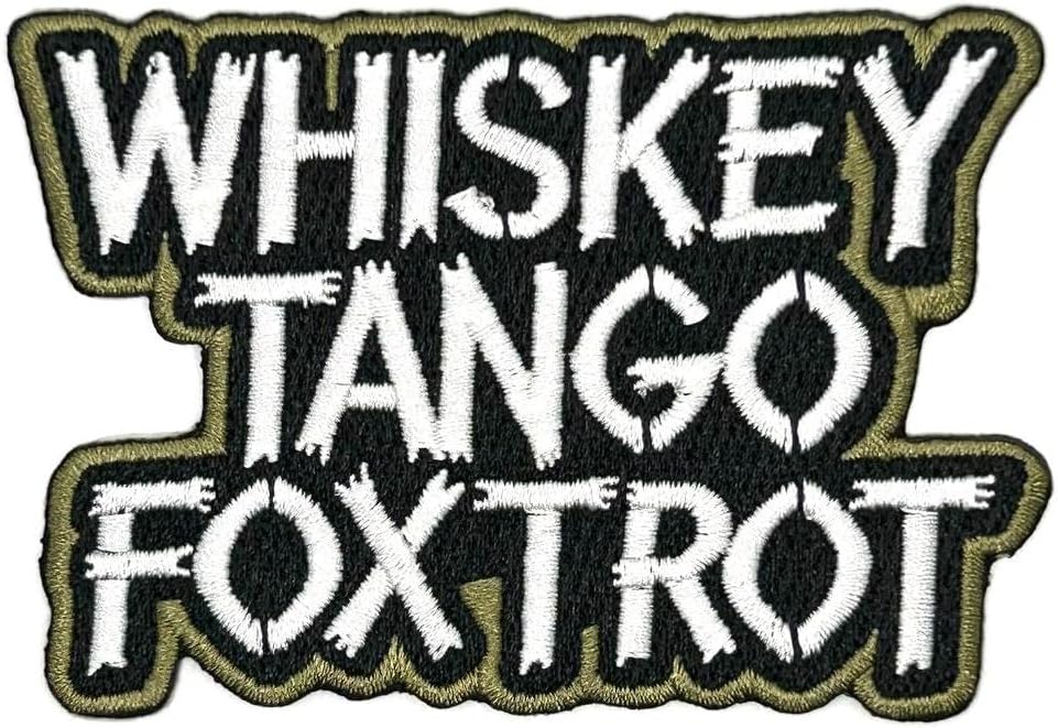 Amazon.com: 3.5" Whiskey Tango Foxtrot Iron On Patch - Embroidered ...