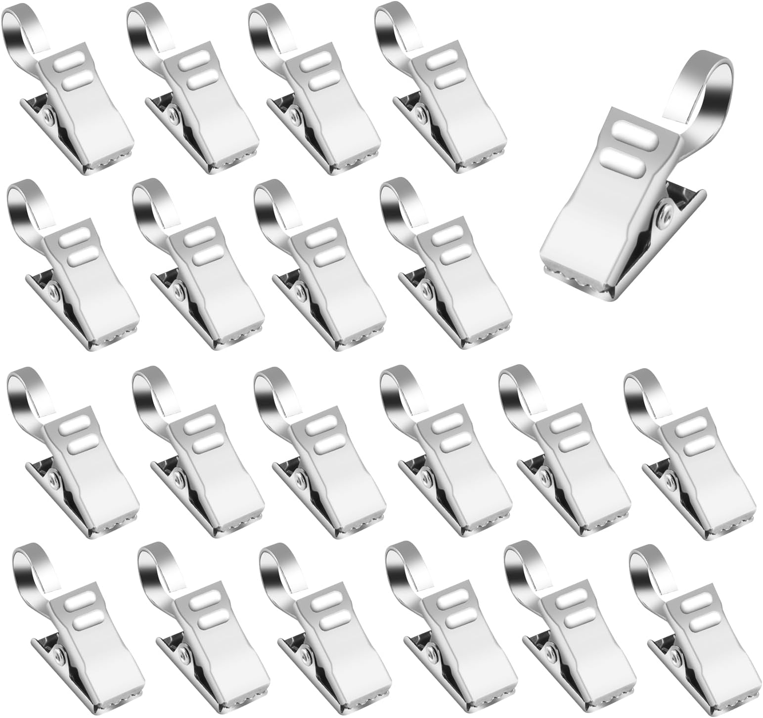 60 Pièces Pinces à Rideaux en Métal Clips de Rideau en Acier Inoxydable ...