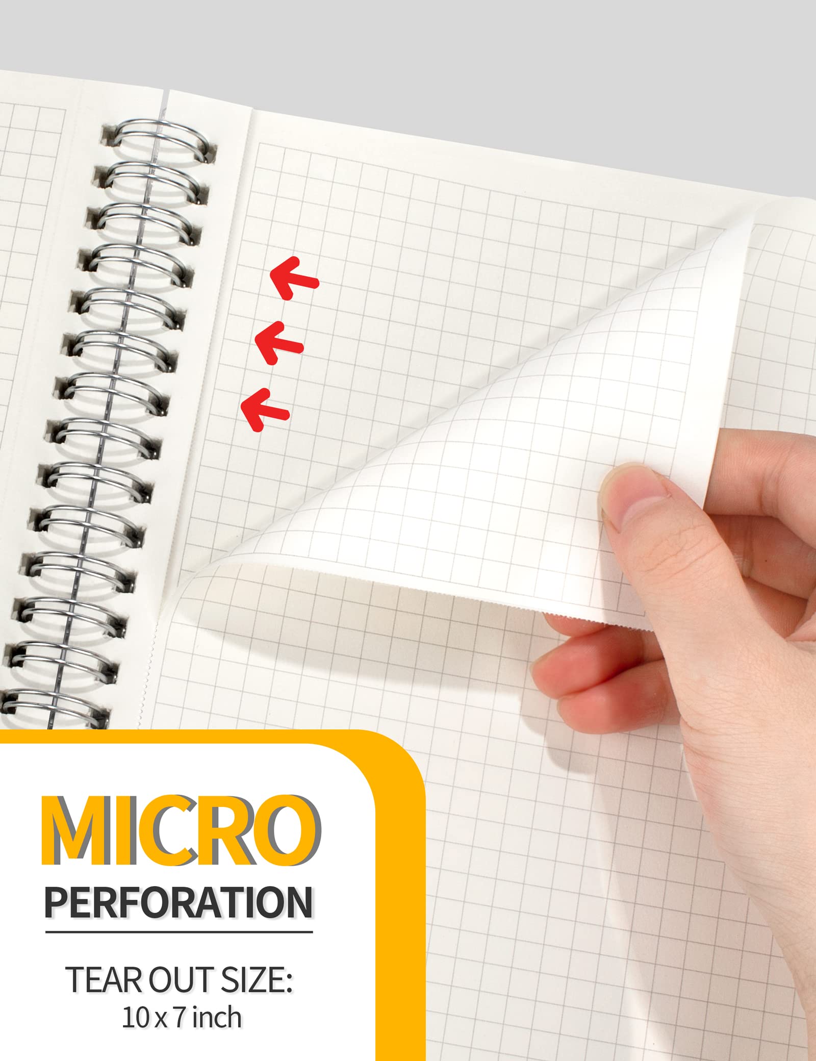 Snapklik.com : SUNEE Graph Paper Notebook - 3 Pack B5 Spiral Grid ...