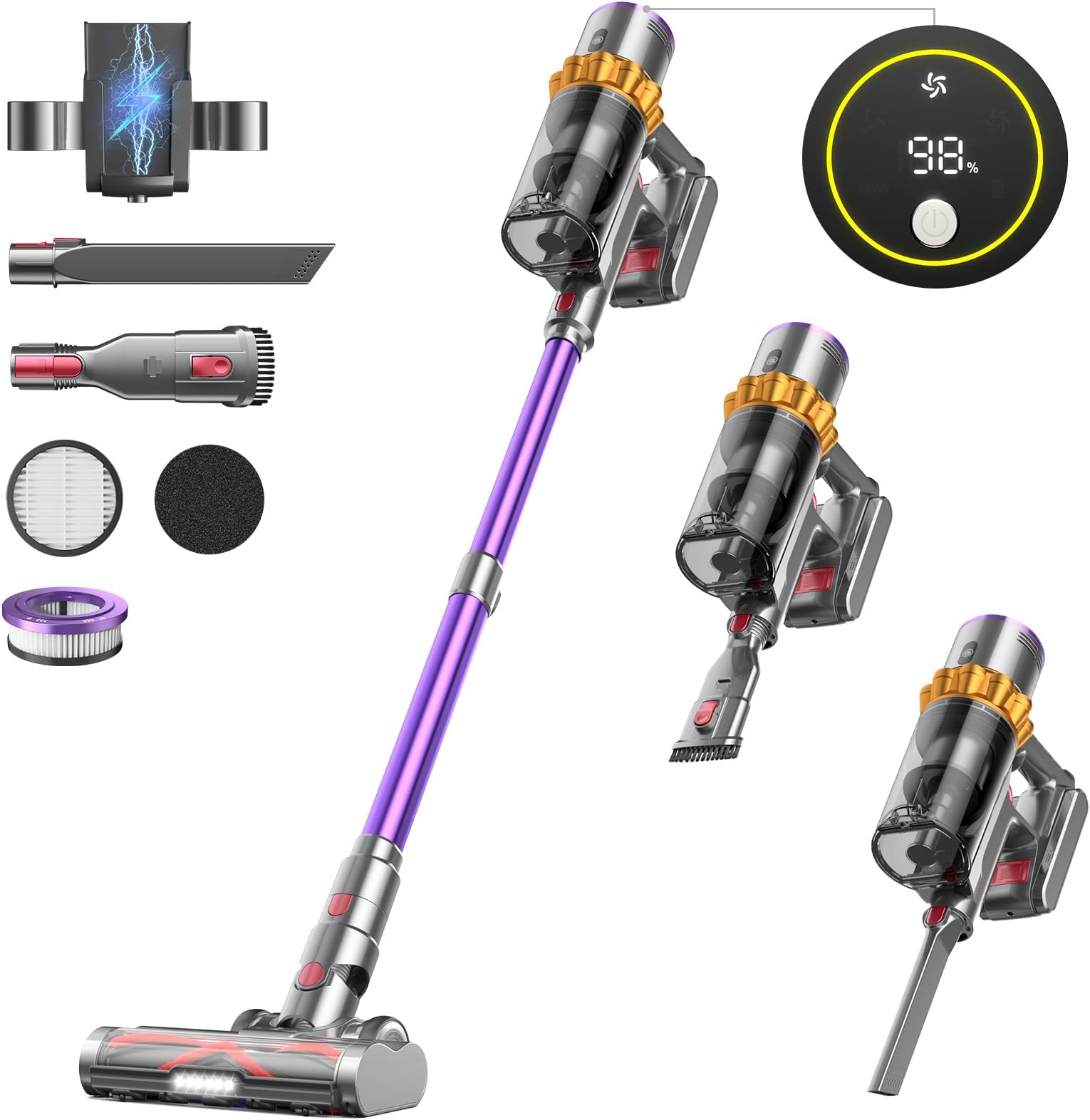 Amazon.com - Powerffy A17 Cordless Vacuum Cleaner + a Spare Battery