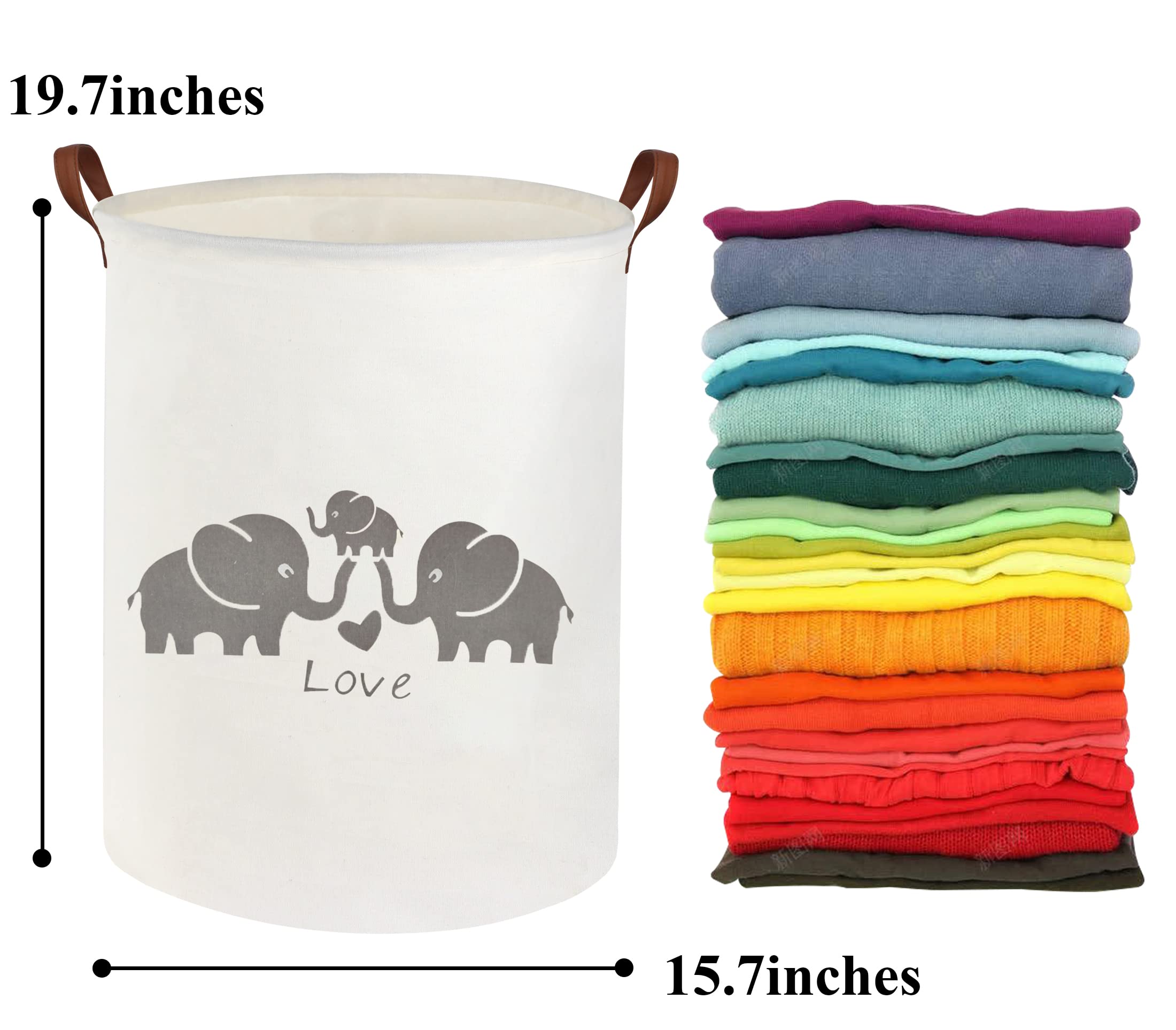 Snapklik.com : HIYAGON Baby Laundry Basket Cute Elephant Hamper Baby ...