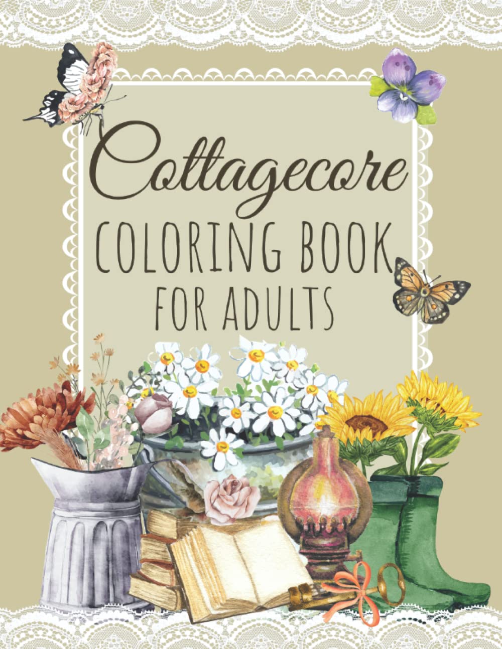 Amazon.com: Cottagecore Coloring Book For Adults: Cottage Core Coloring ...