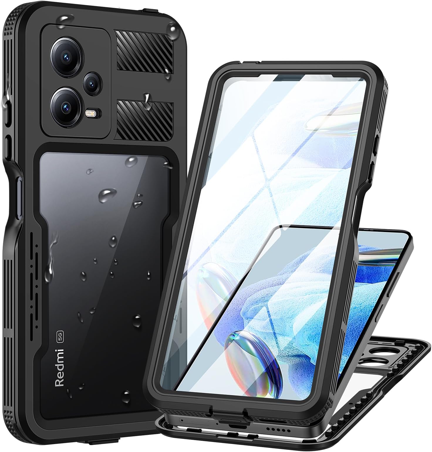 Lanhiem Cover Compatibile con Xiaomi Redmi Note 12 Pro Impermeabile ...