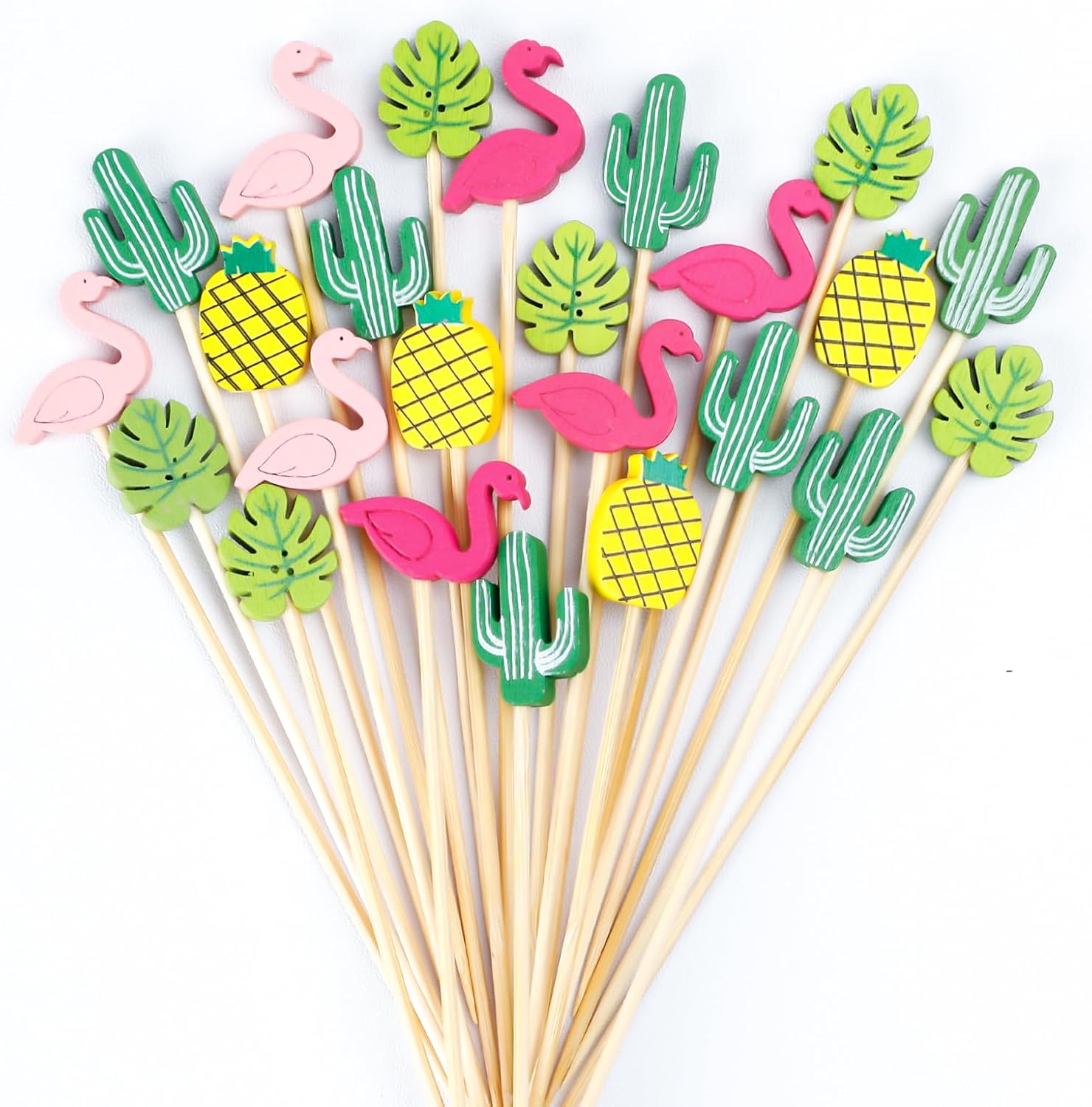 Amazon.com | 100 Pcs Cocktail Toothpicks for Drinks,Flamingo Toothpicks ...