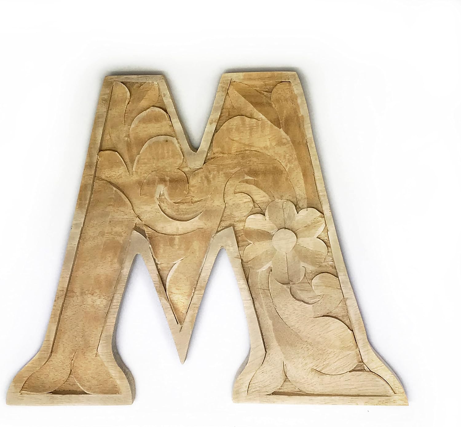 Amazon.com: Wooden Alphabet Letter, Unfinished Engraved Decorative ...