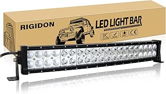 RIGIDON 22 Inch 120W Curved Light Bar, Double Row Flood Spot Combo ...