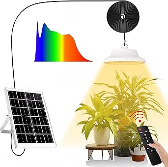 Amazon.com : New Solar Grow Lights - Full Spectrum Solar Powered ...