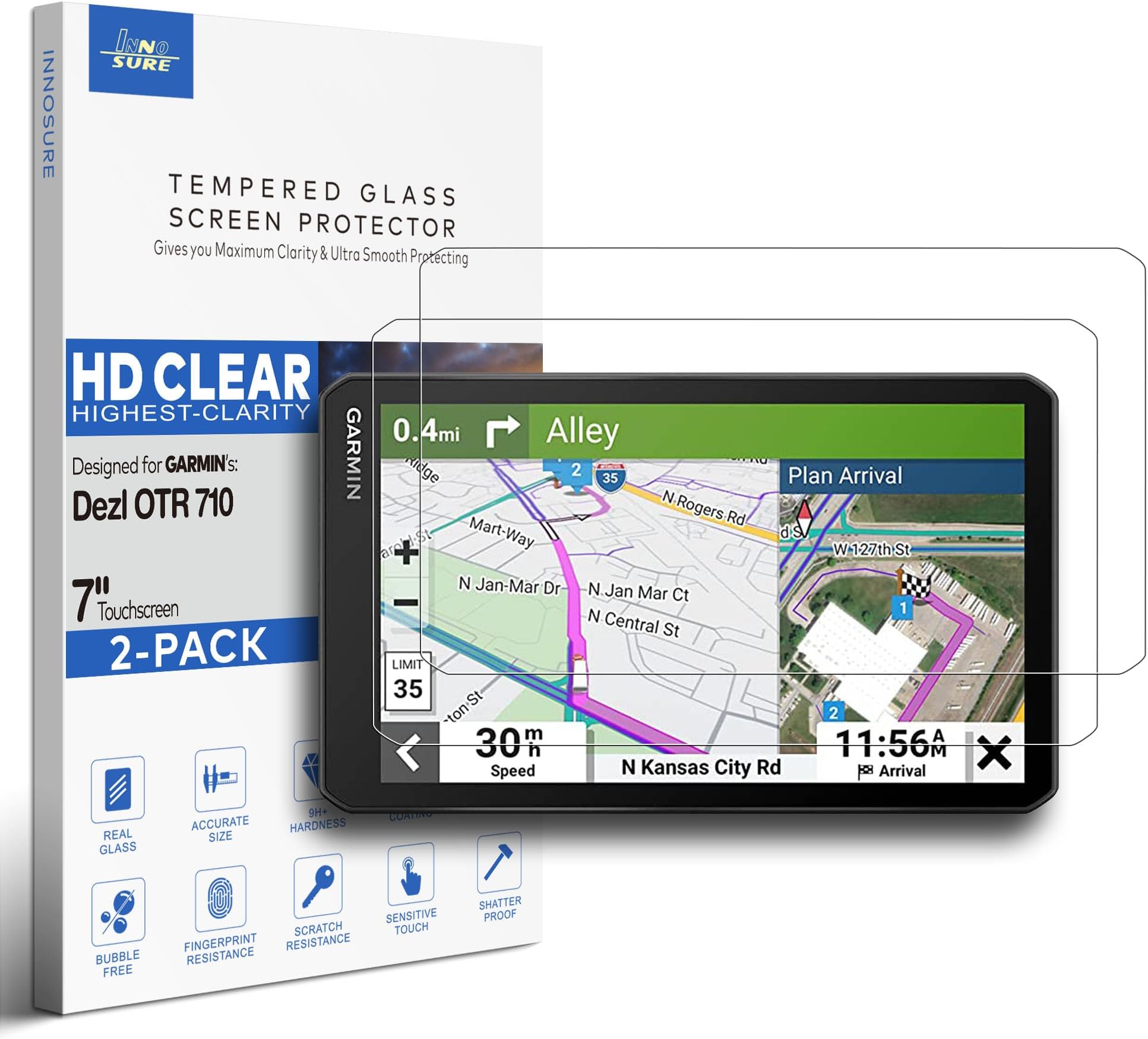 Amazon.com: INNOSURE [2-PACK] for Garmin Dezl OTR700 OTR710 OTR720 ...