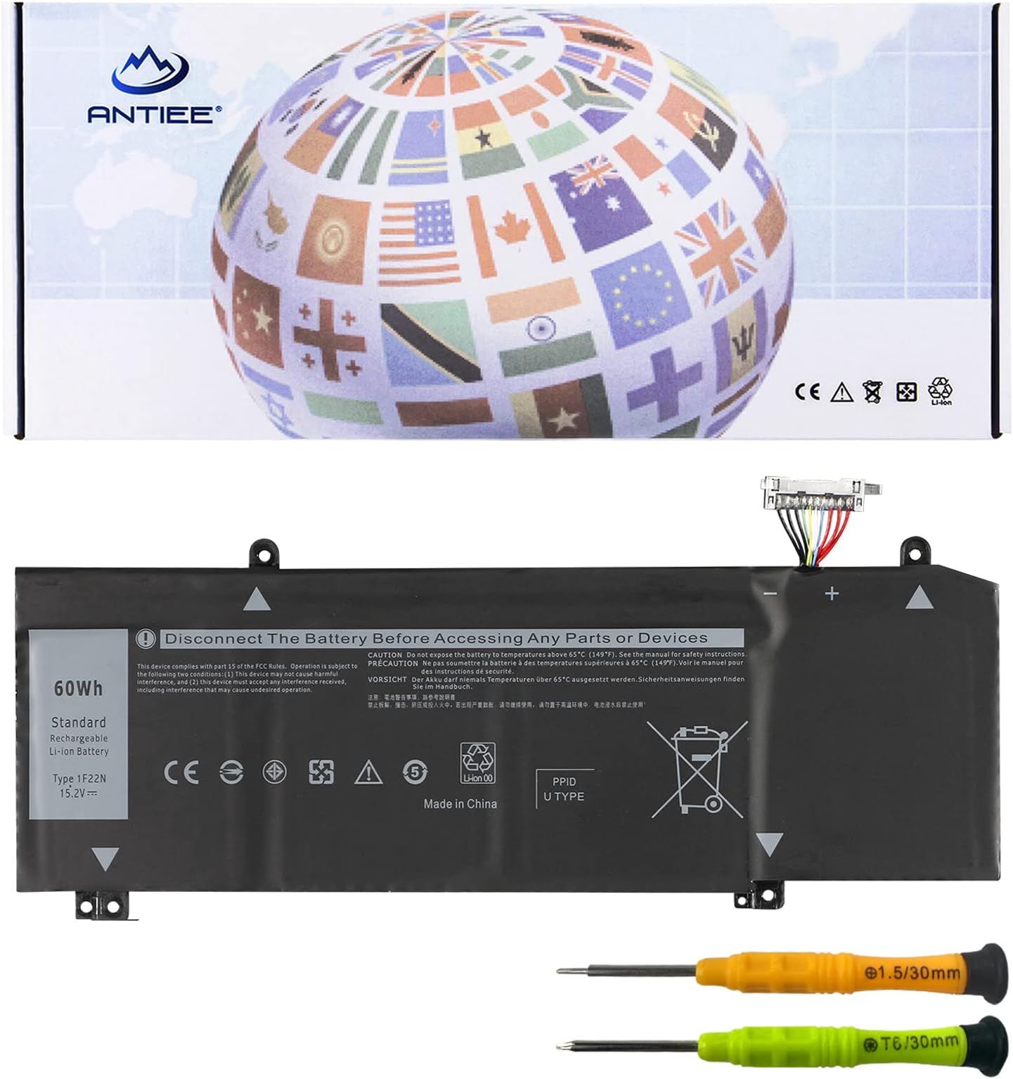 Amazon.com: 1F22N Laptop Battery for Dell Alienware M15 R1 2018 ...