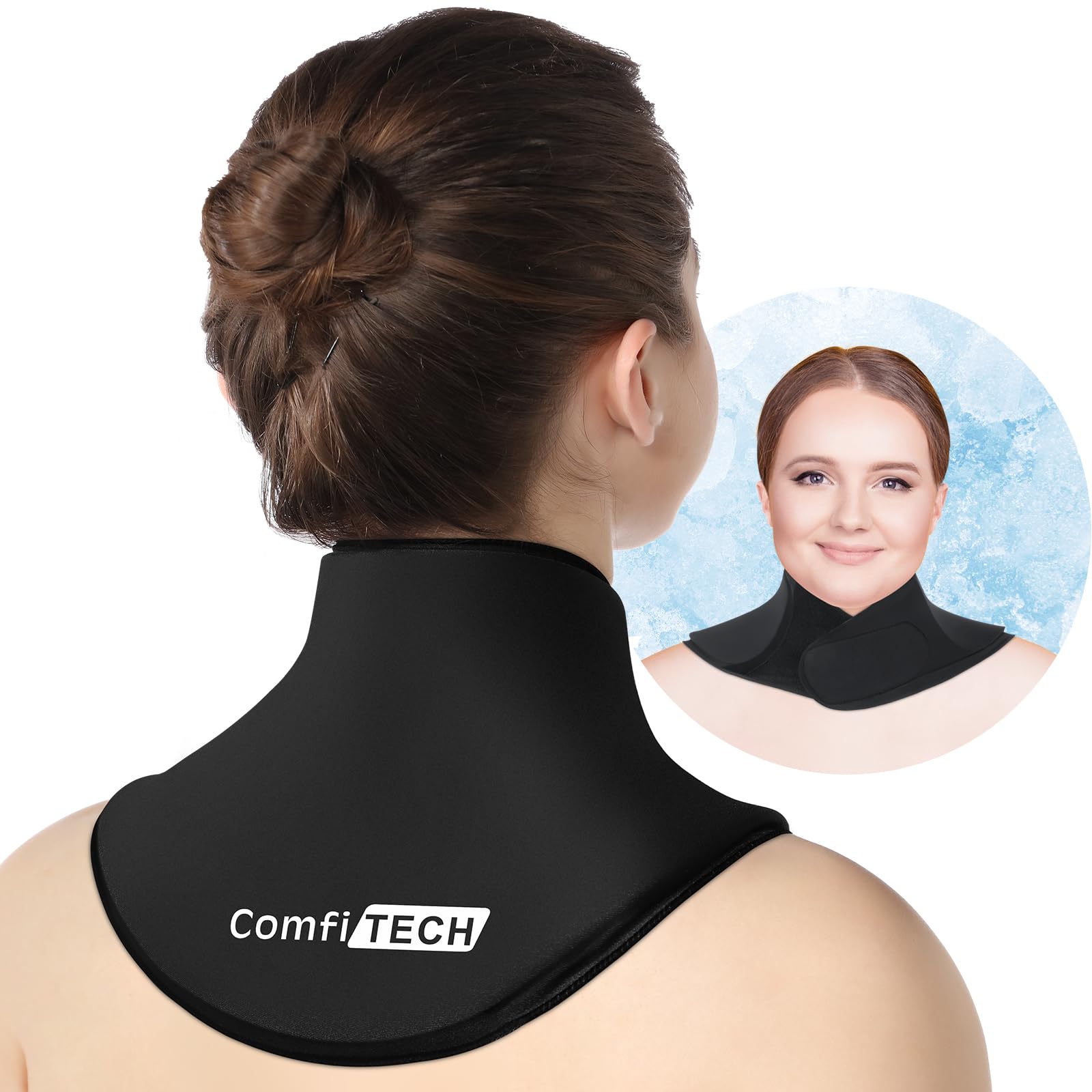 Amazon.com: ComfiTECH Neck Ice Pack Wrap Gel, Cooling Pad for Cervical ...