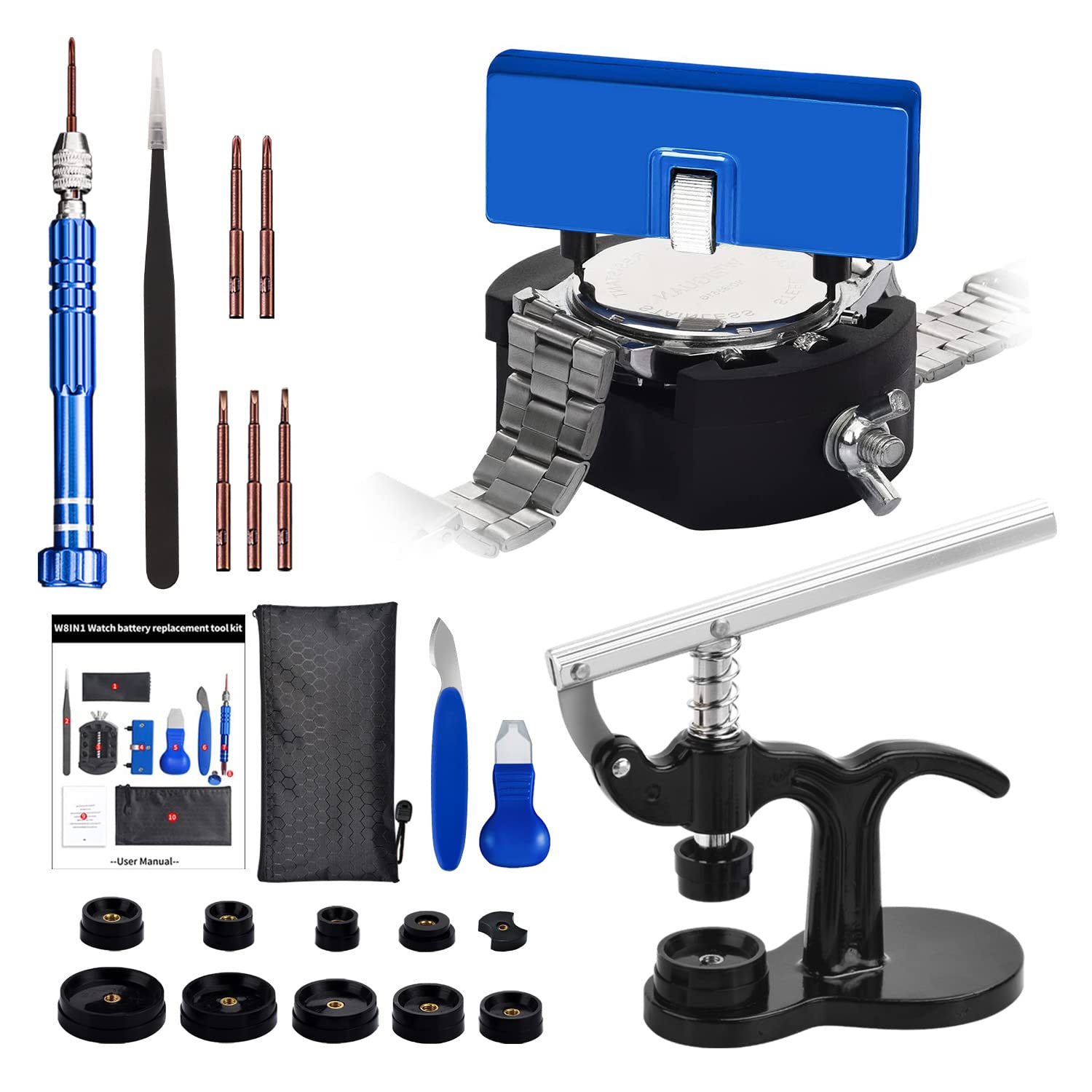 Amazon.com: EasyTime Watch Repair Kit- Professional Watch Battery ...