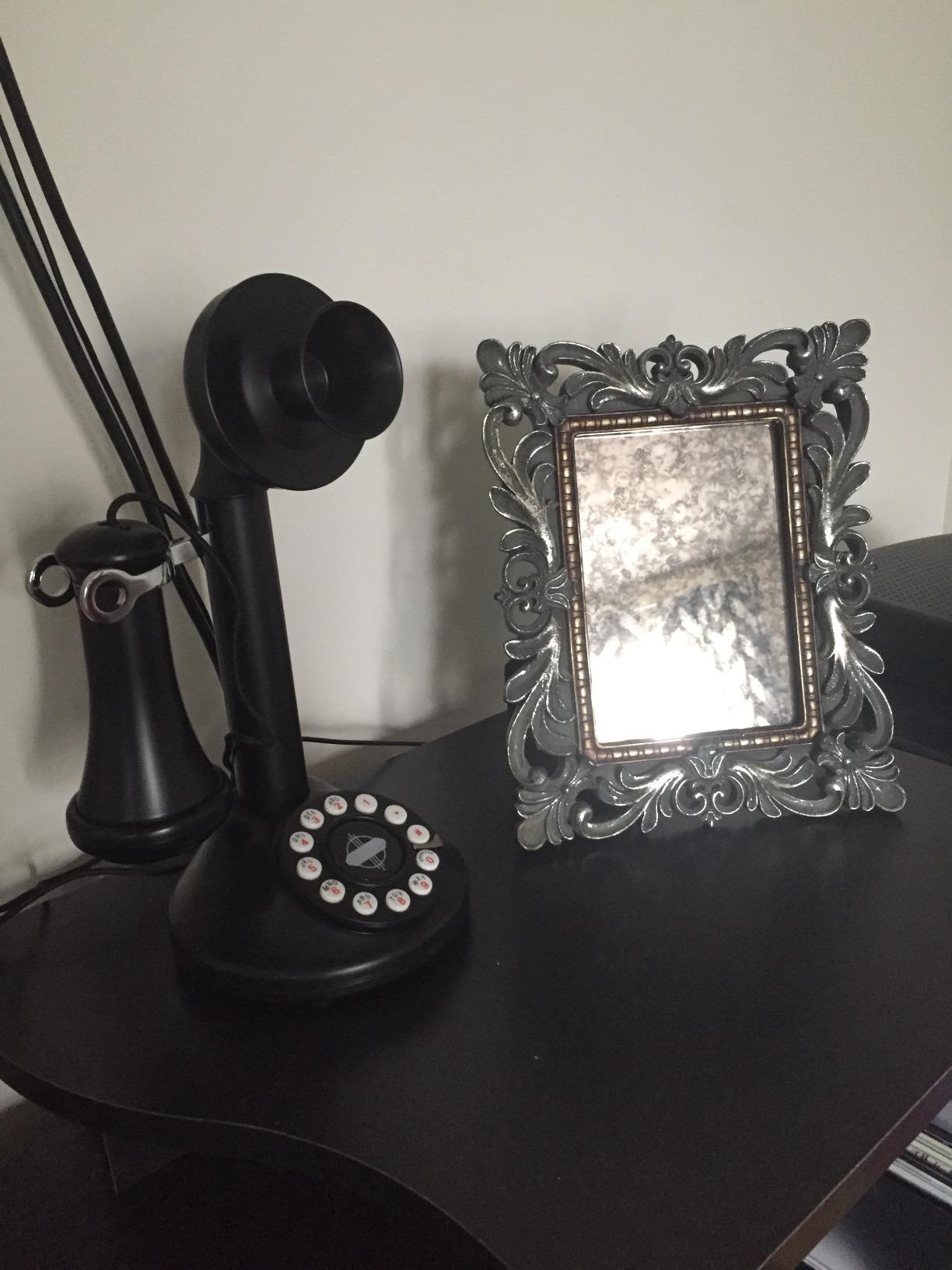 Amazon.com : Crosley CR64-BK Candlestick Phone with Push Button ...