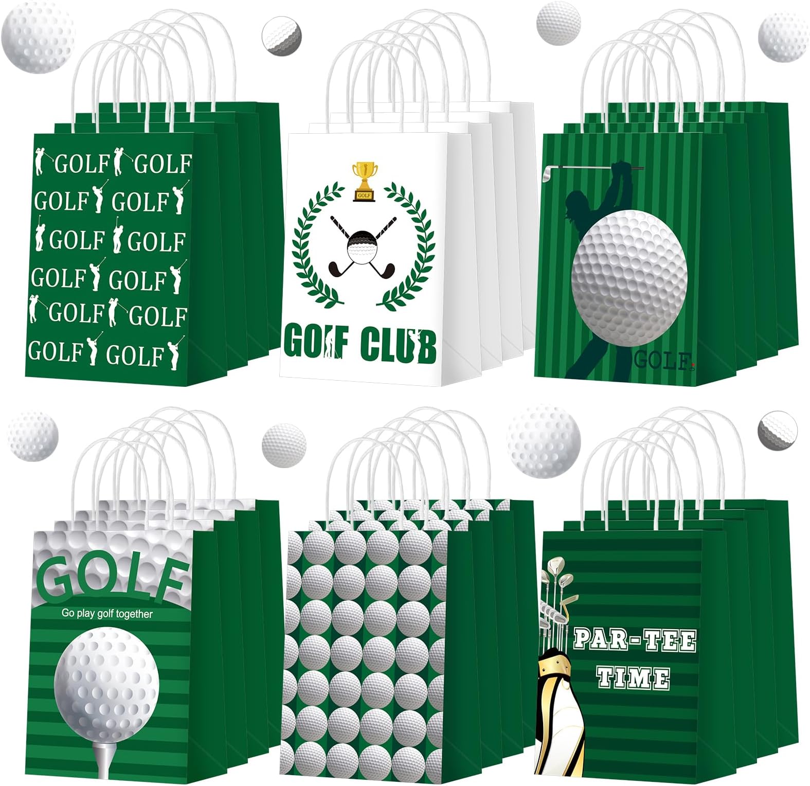 Amazon.com: Outus 24 Pcs Golf Party Favor Bags with Handle Golf Themed ...