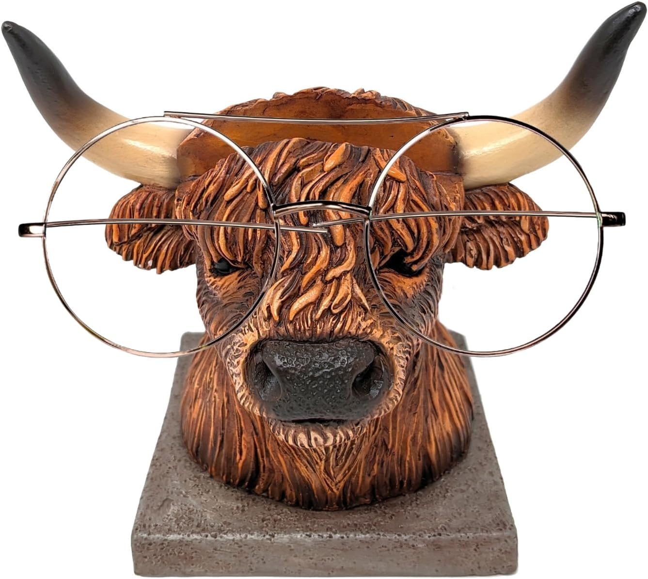 Amazon.com: AMAJY Highland Cow Eyeglasses Holder – Whimsical Resin ...