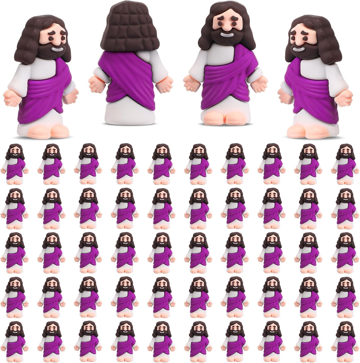 Amazon.com: Bememo 50 Pcs Mini Jesus Figures Original Design Jesus Toys ...