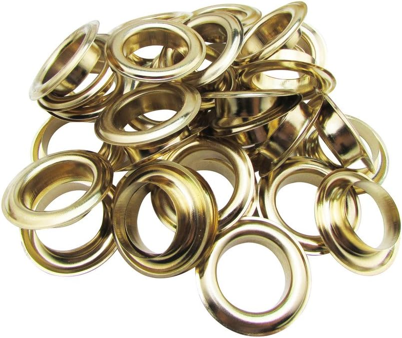 Amazon.com: Amanaote 25mm Internal Hole Diameter Light Golden Eyelets ...