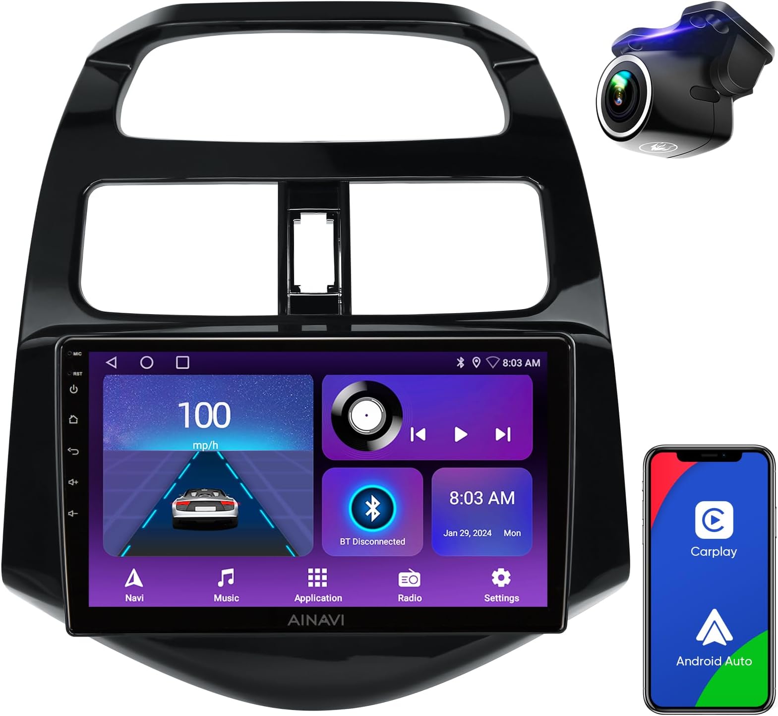 Amazon.com: Car Stereo Radio for Chevy Spark 2013 2014 2015 with ...