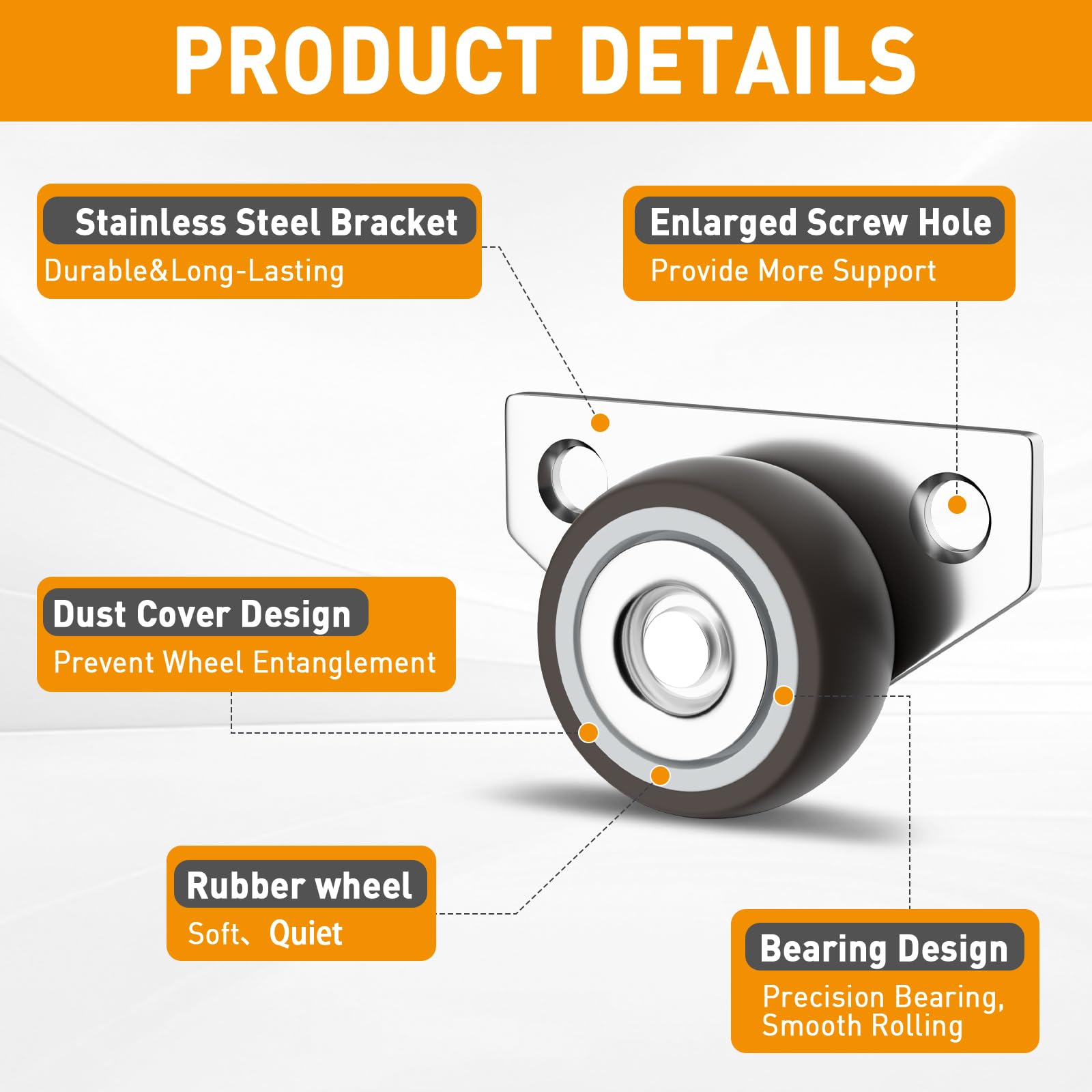 Snapklik.com : 1.25 Inch Small Side Mount Caster Wheels For Projects ...