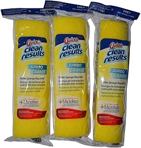 Amazon.com: Quickie Clean Results Roller Jumbo Sponge Mop Refill 12 ...