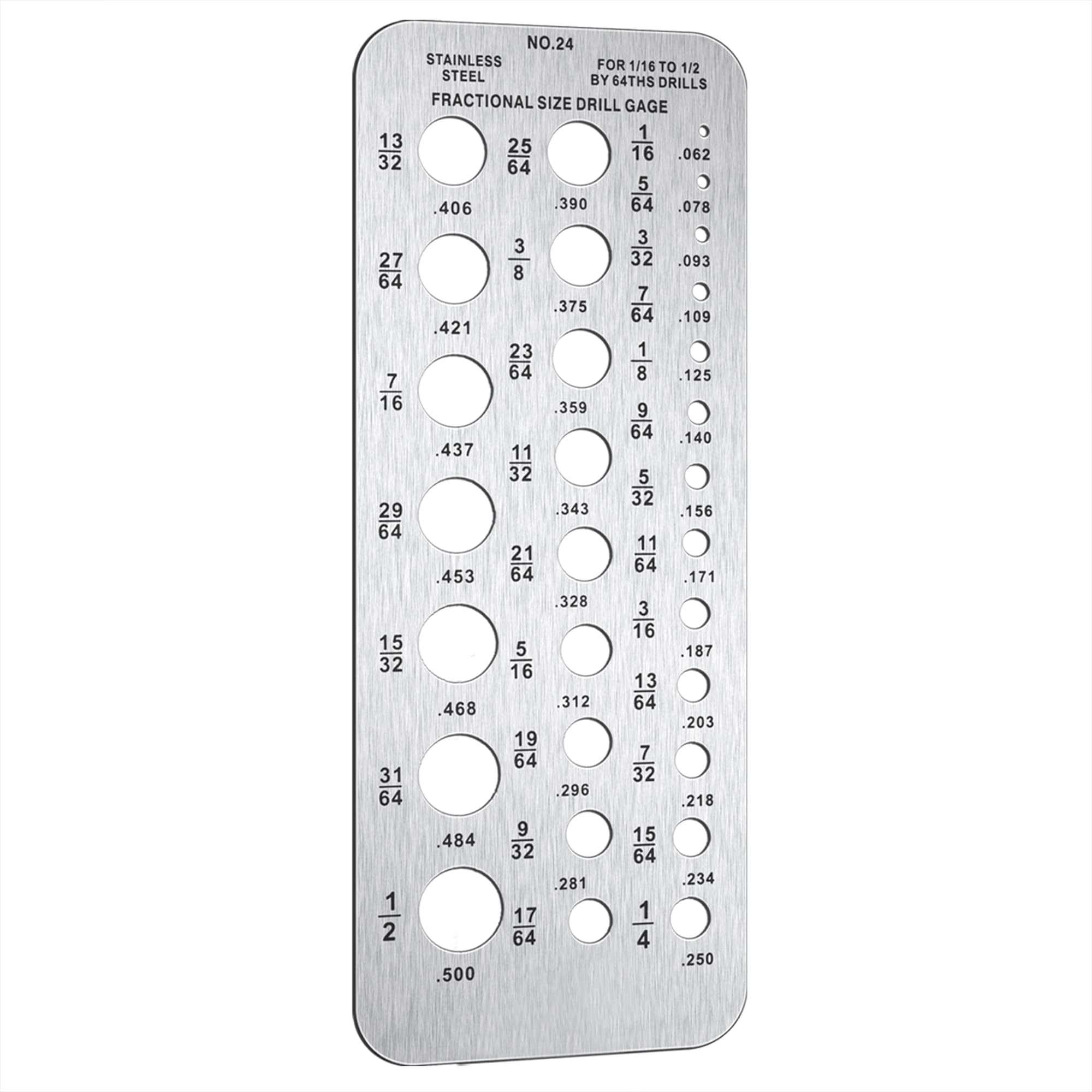 Metal Drill Bit Gauge Wire Bolt Size Diameter Index Metric & SAE (Black ...