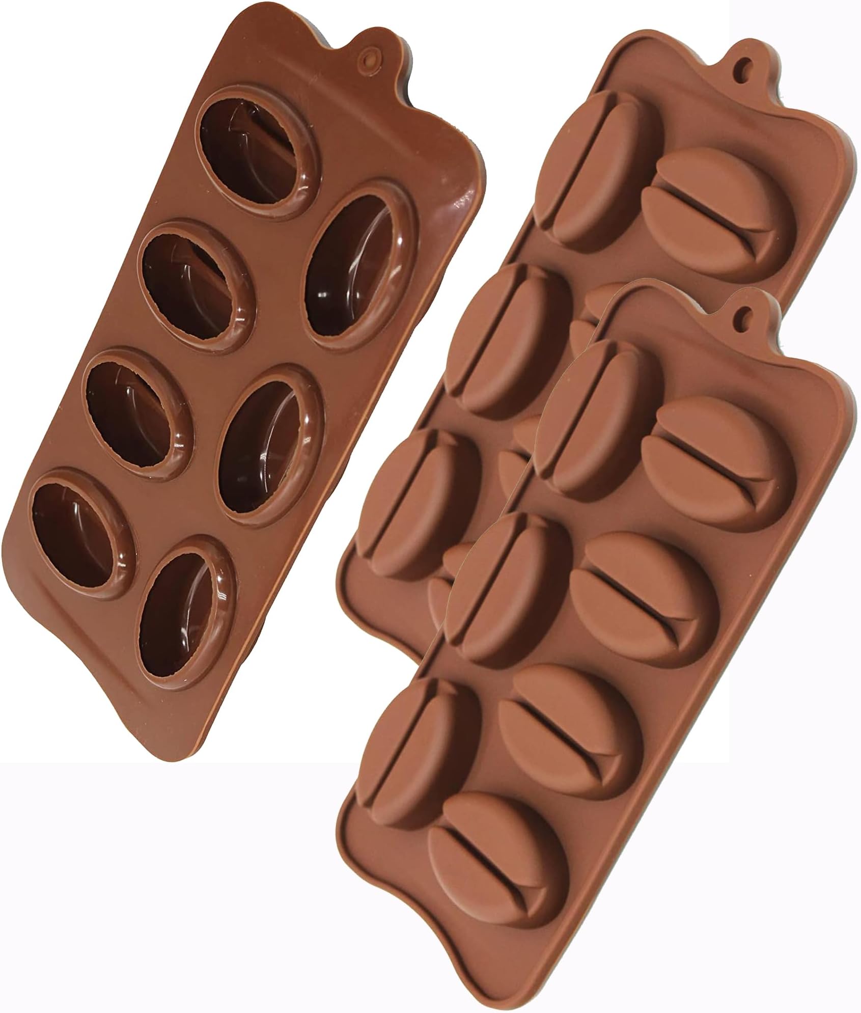 Amazon.com: 2 Pack Spoon Shaped Chocolate Molds 6 Cavities Silicone ...