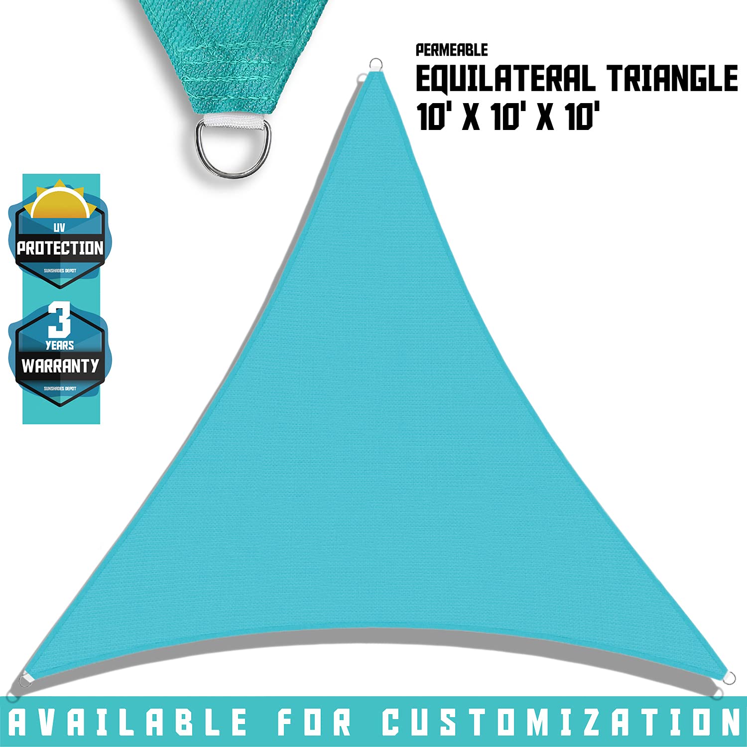 Snapklik.com : TANG 10 X 10 X 10 Sun Shade Sail Equilateral Triangle ...
