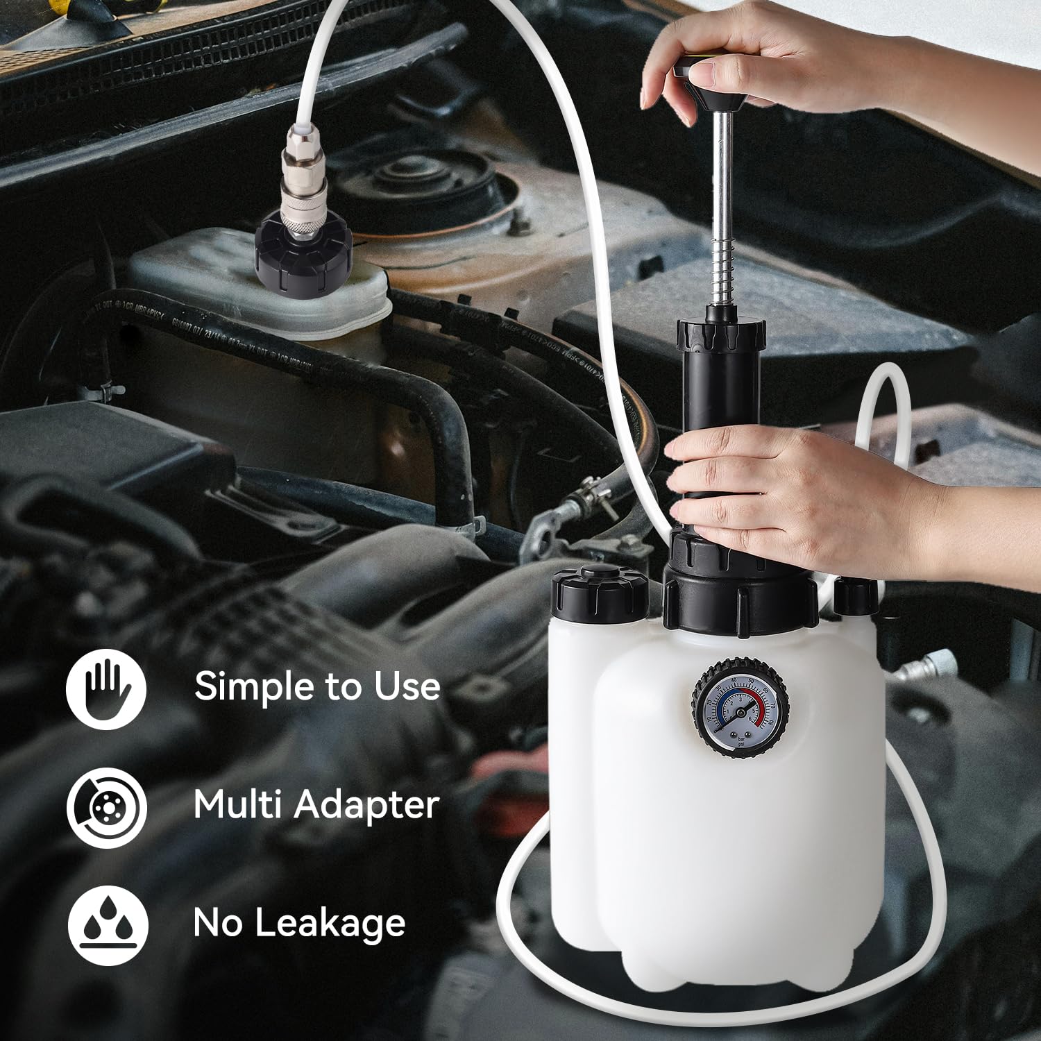 Snapklik.com : ALOANES 3L Manual Brake Bleeder Kit One Man Brake Fluid ...