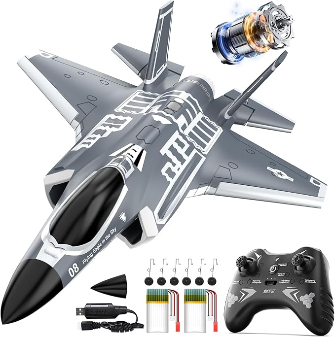 Amazon.com: DEERC F35 4 Channel Brushless RC Plane for Adults Remote ...