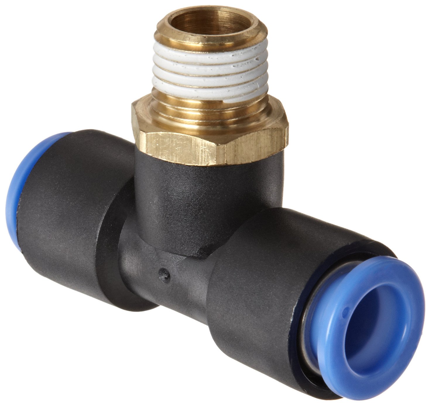 SMC KQ Series PBT Push-to-Connect Tube Fitting, Branch Tee with Sealant ...