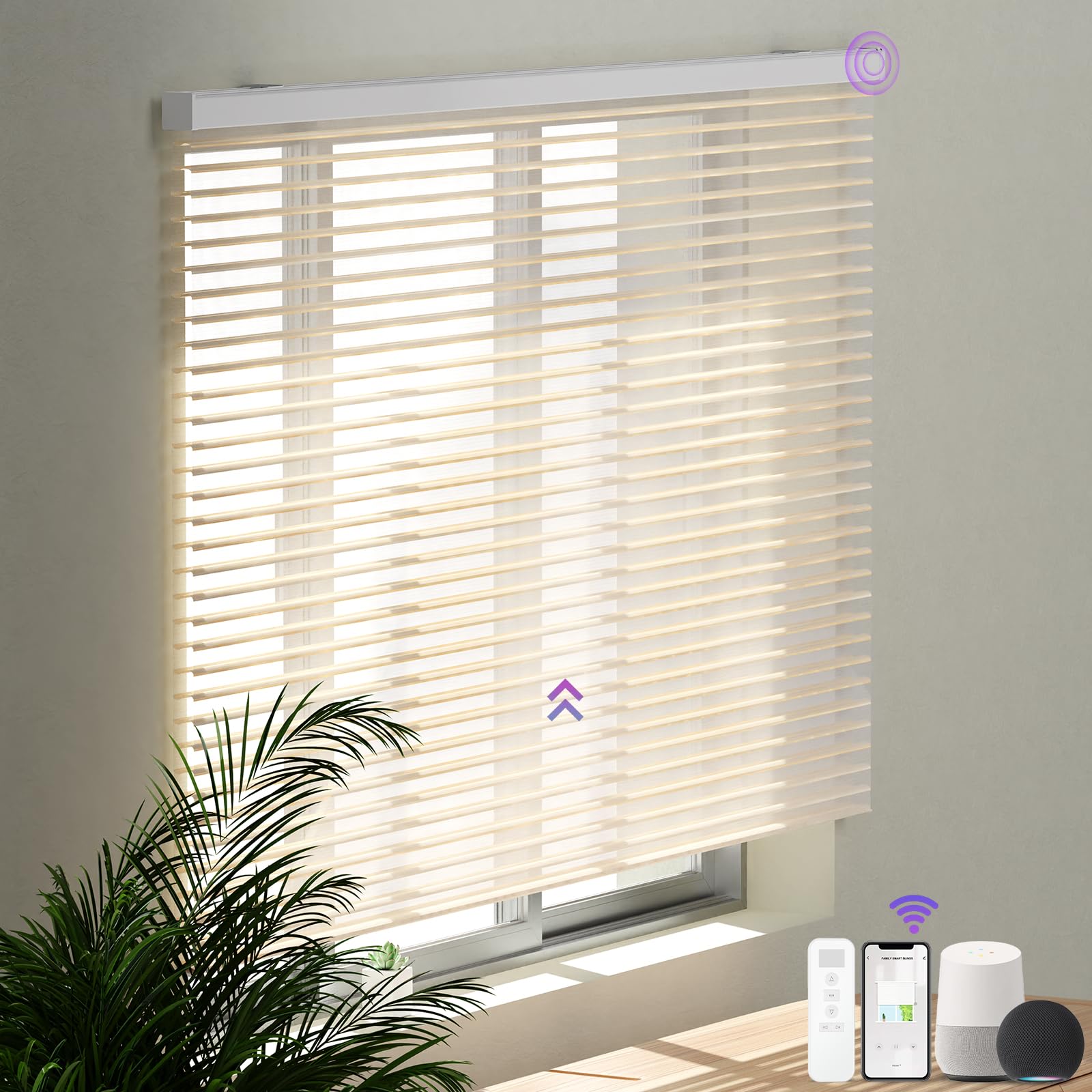 Amazon.com: Smart Blinds Motorized Horizontal Window Blinds, Astomi ...
