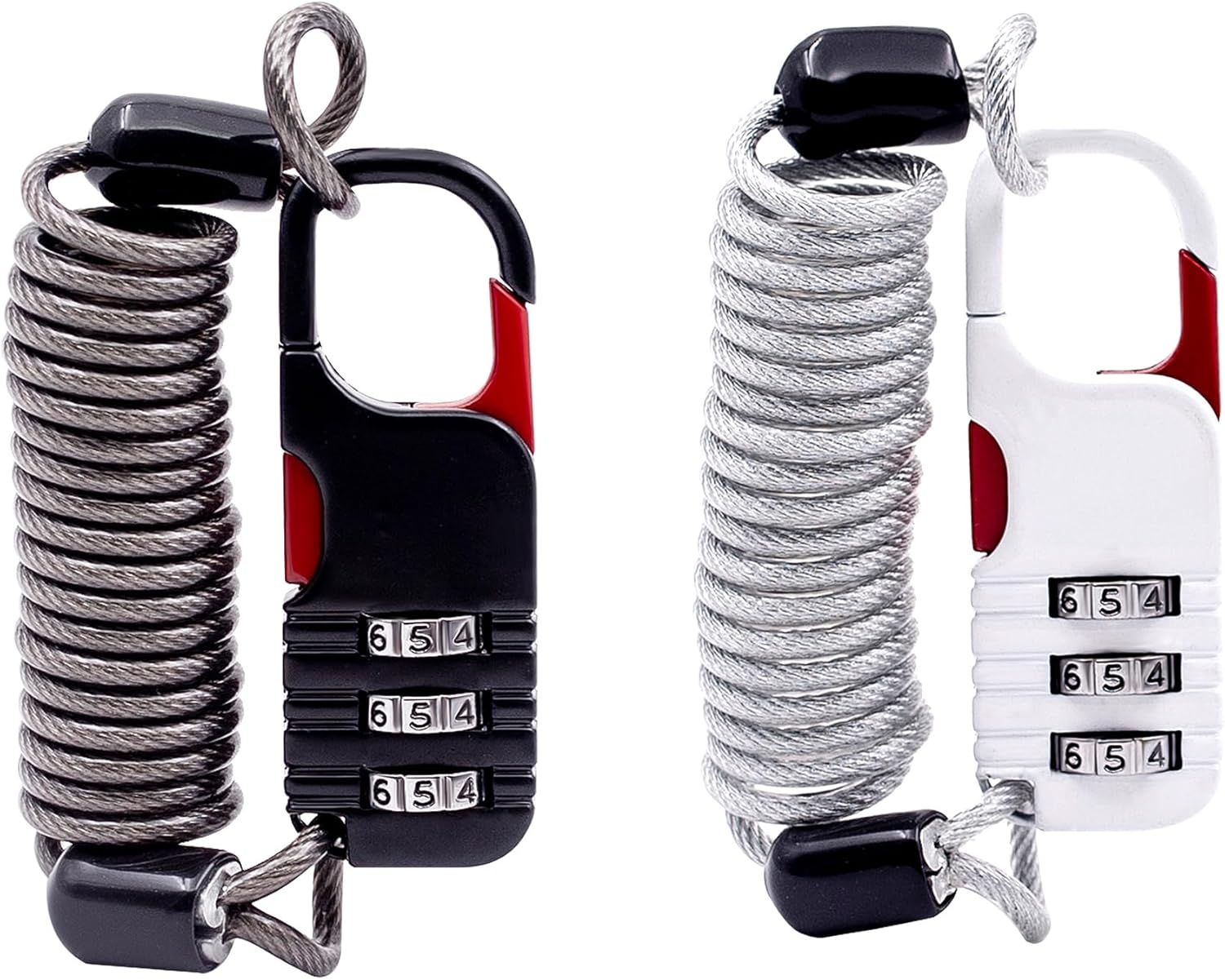 UP Security Combination Lock with Retractable Cable, Small Cable Lock ...