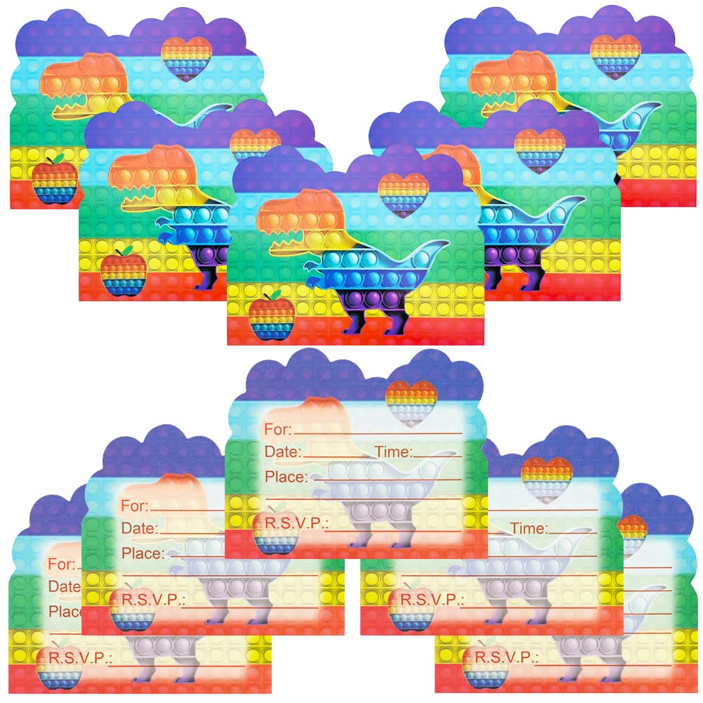 30 Pcs Pop Push Birthday Invitation Cards Pop Push Birthday ...