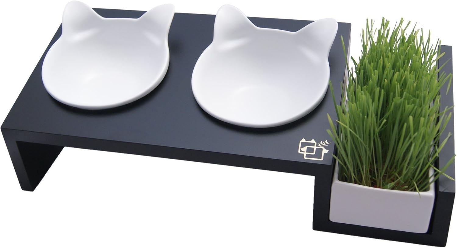 Amazon.com: ViviPet Cat Dining Table 15° Tilted Platform Elevated Pet ...