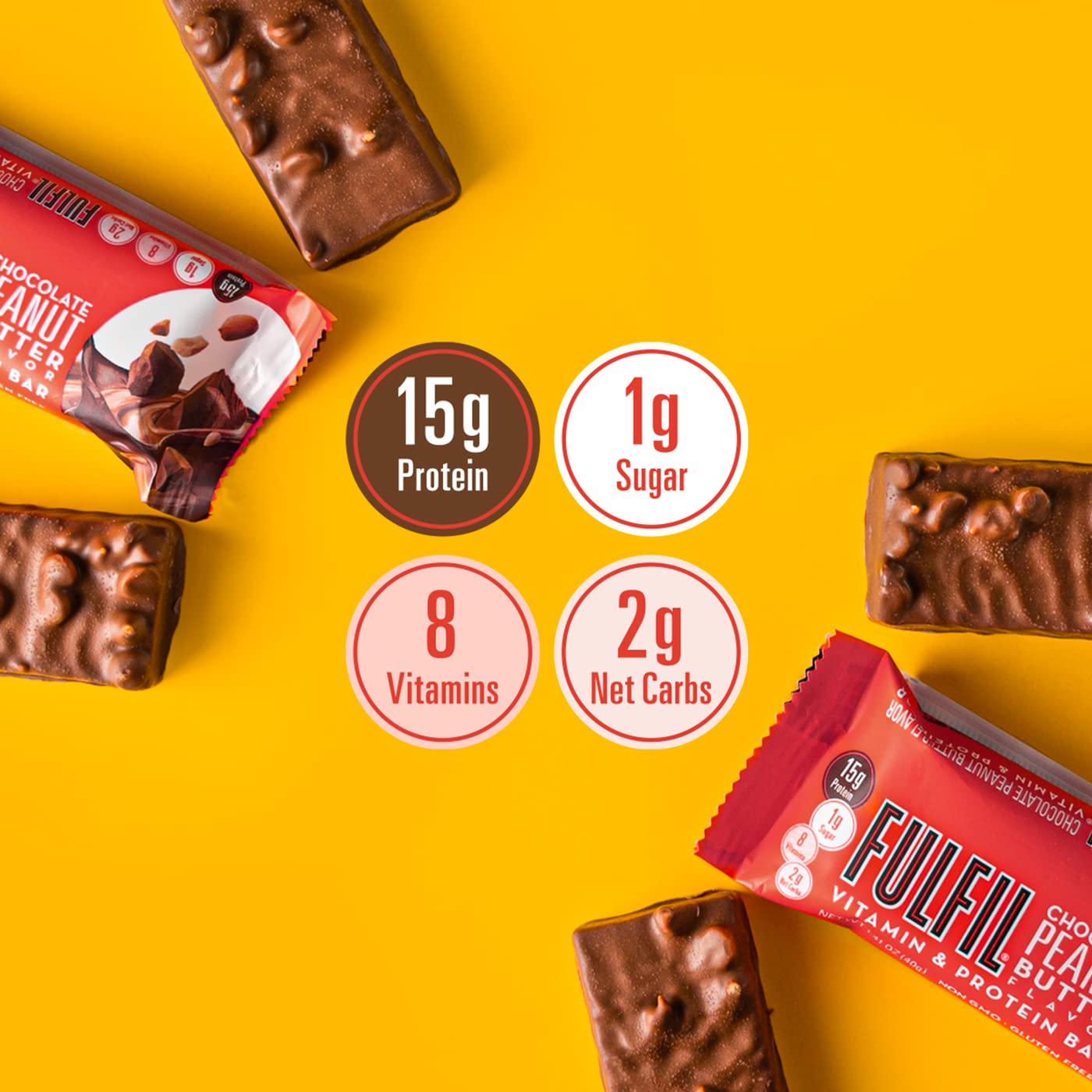 Snapklik.com : FULFIL Vitamin And Protein Bars, Chocolate Peanut Butter ...