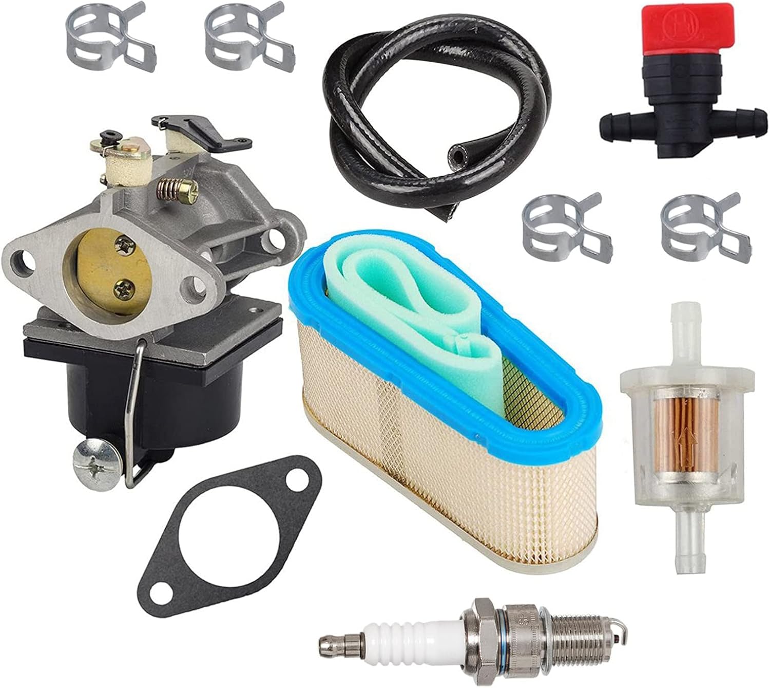 Amazon.com: HIFROM Carburetor Air Filter Spark Plug Fuel Filter Kit ...