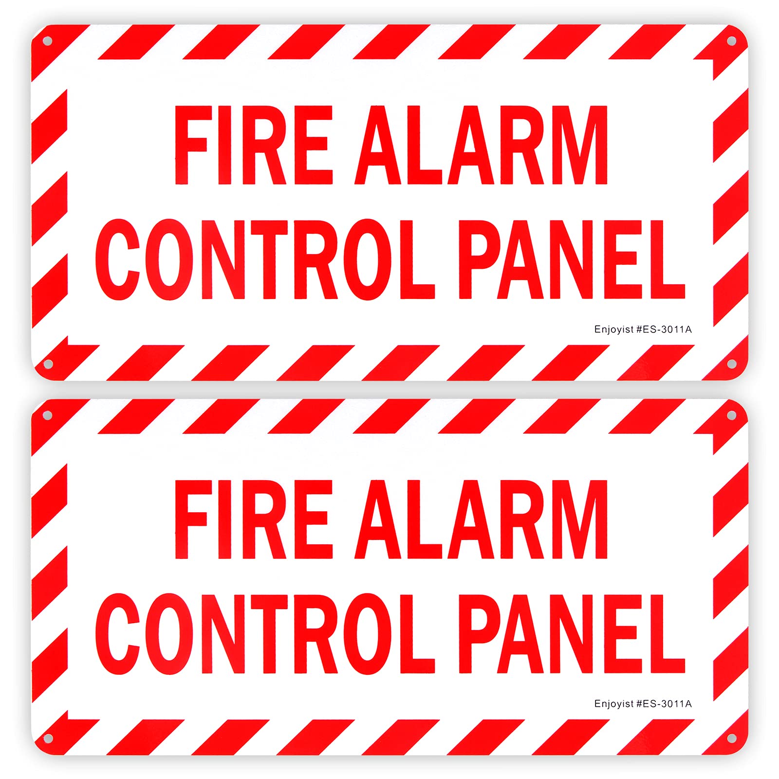 Amazon.com: 2-Pack Fire Alarm Control Panel Sign， 12"x 6" .04" Aluminum ...