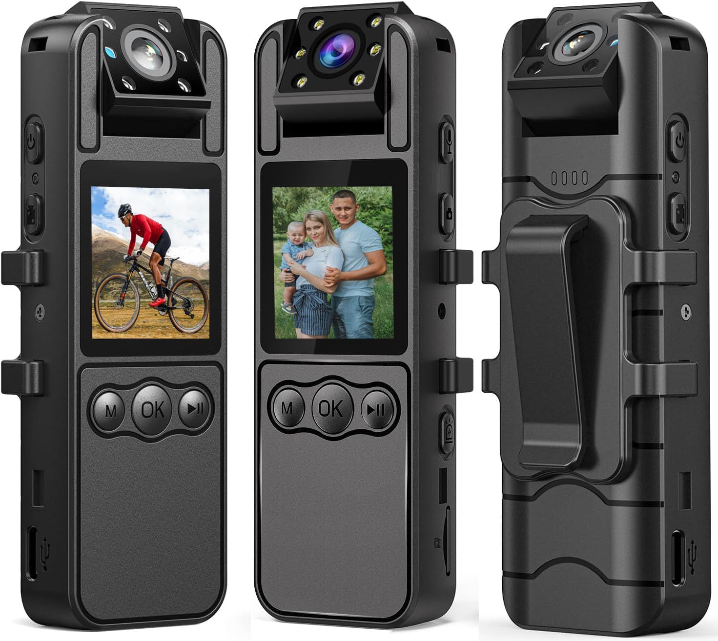 Amazon.com: Fonykadpt Body Camera with Audio and Video Recording, HD ...