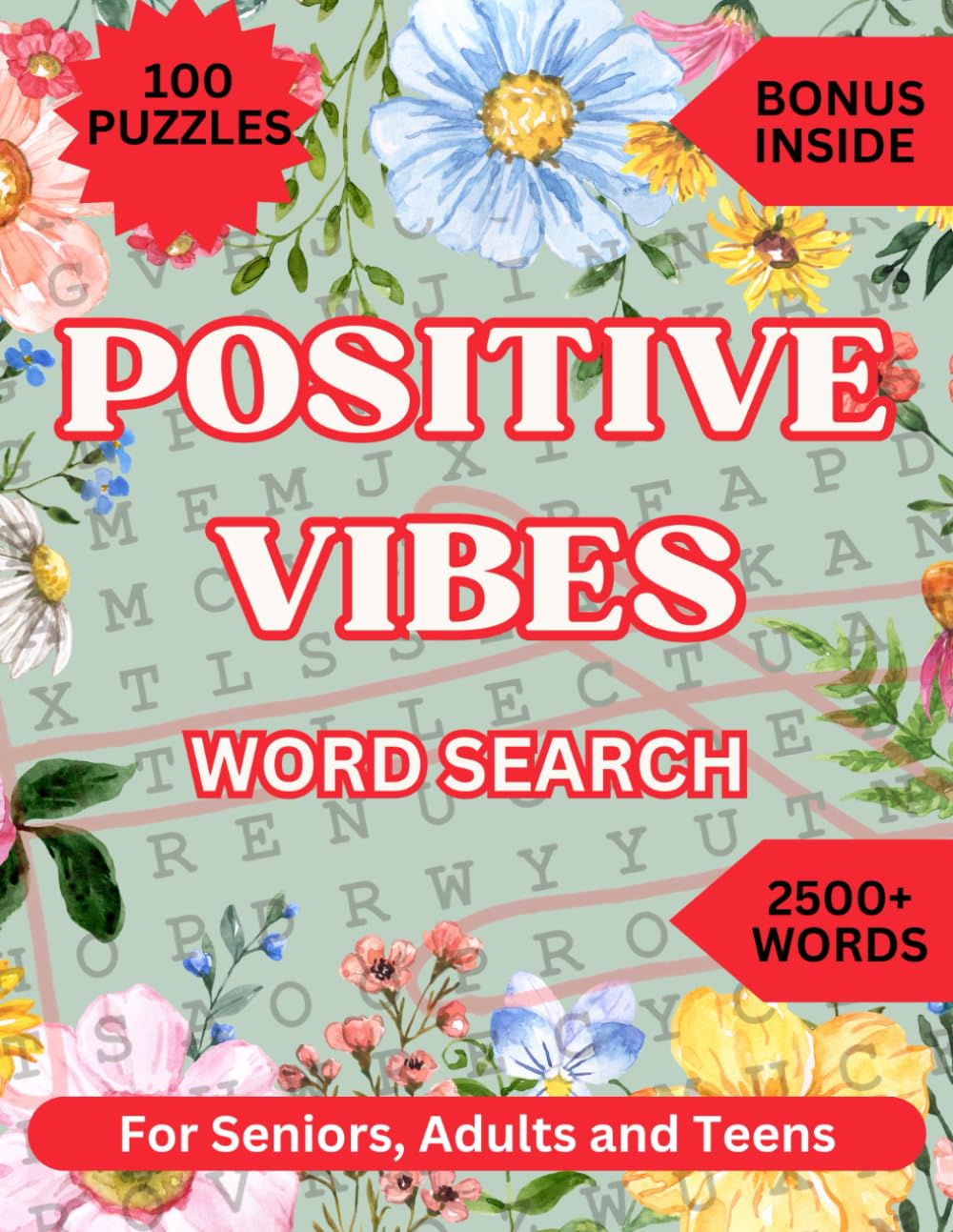 Amazon.com: Positive Vibes Word Search: Positive Vibes Word Search for ...
