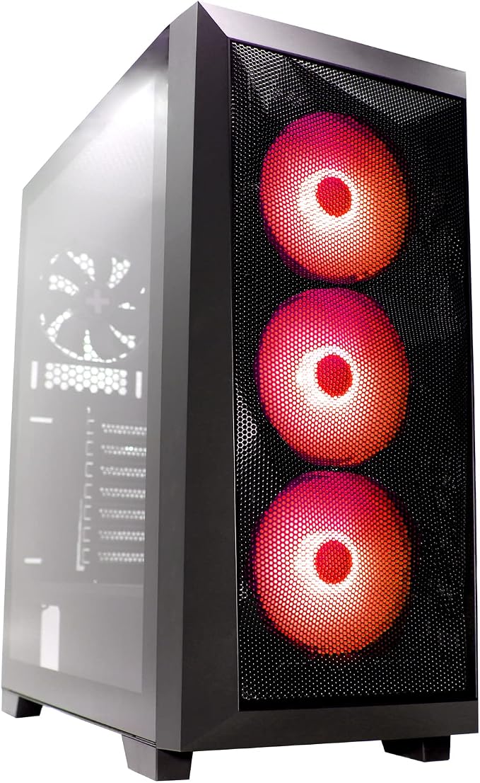 Xilence Xilent Breeze X712.RGB Gaming PC Case, 3 x 120 mm ARGB Fan, 1 x ...