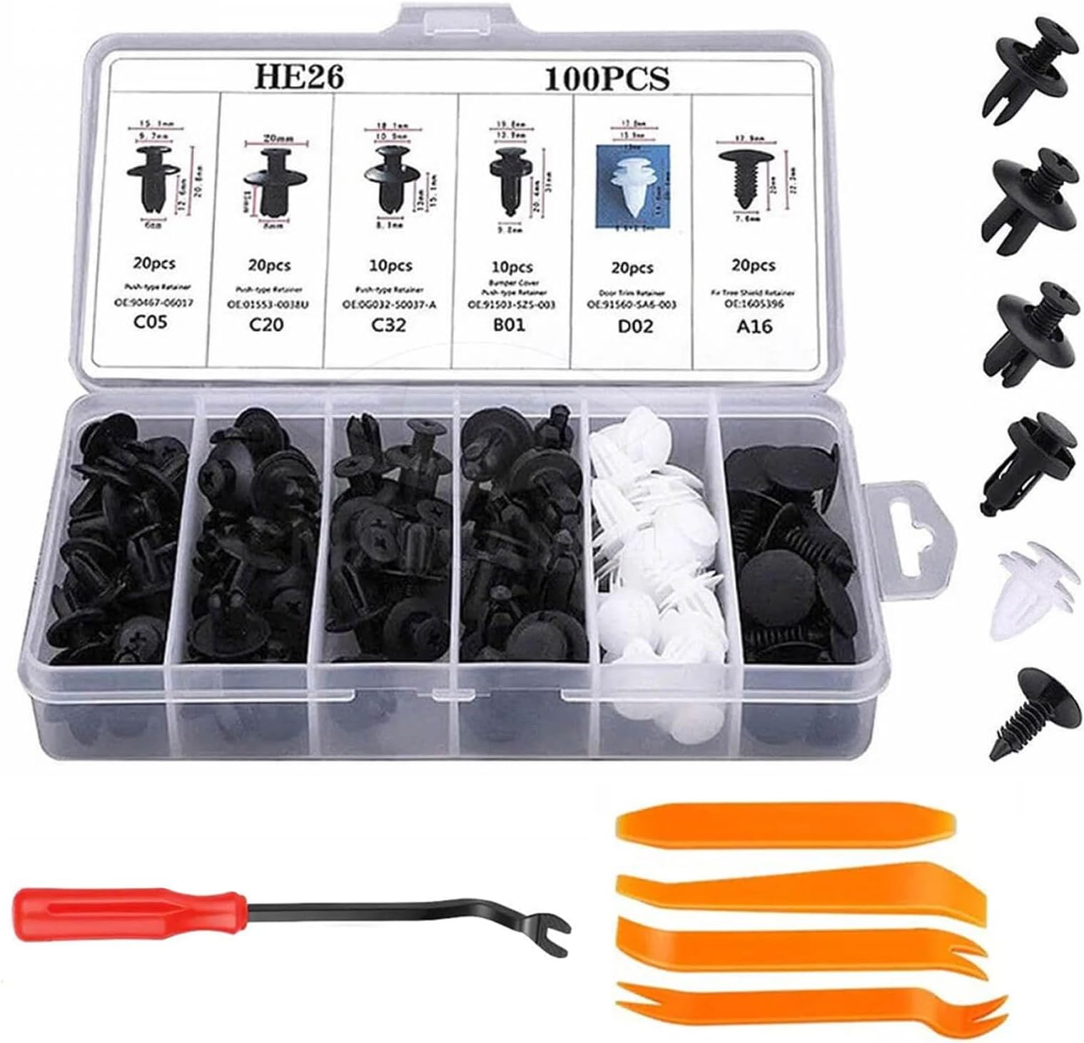 Amazon.fr : Rivet Clips Plastique Voiture Universel,Clips de Retenue de ...