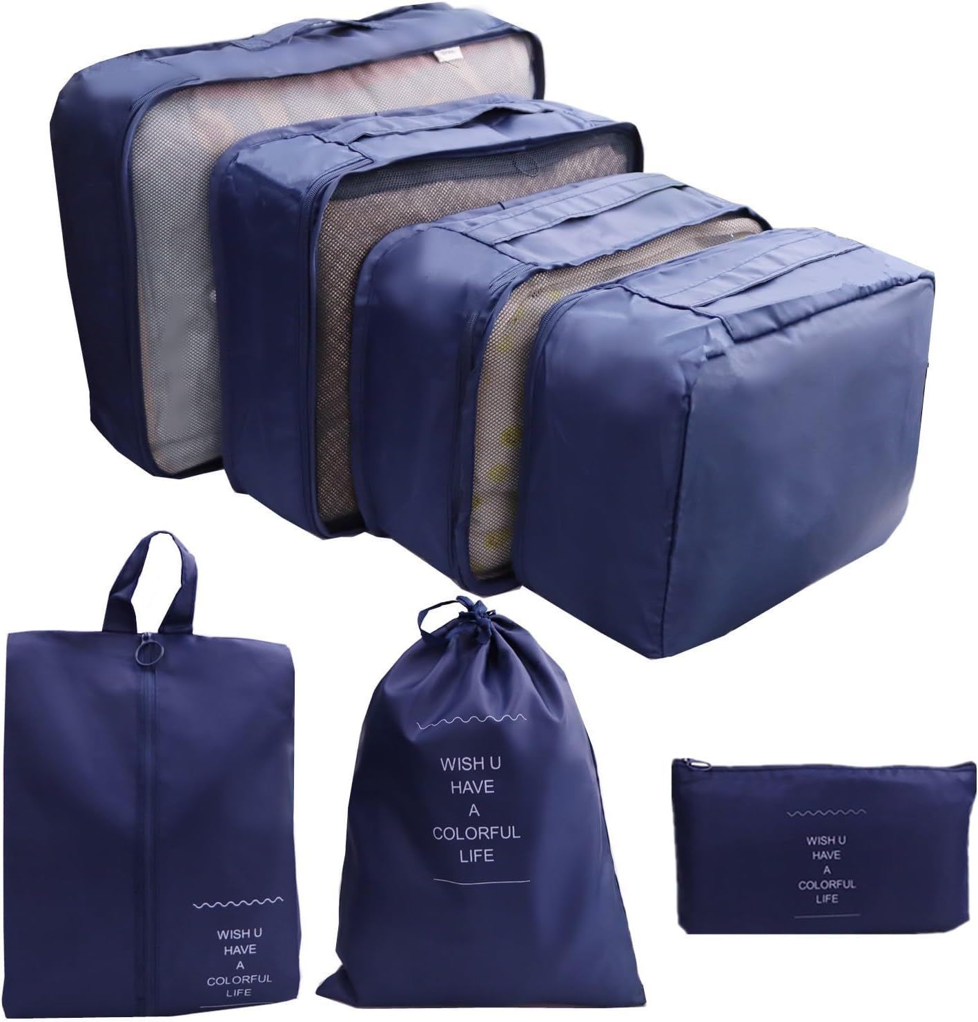 Amazon.com: Gbateri 7 Set Packing Cubes - Travel Luggage Packing ...