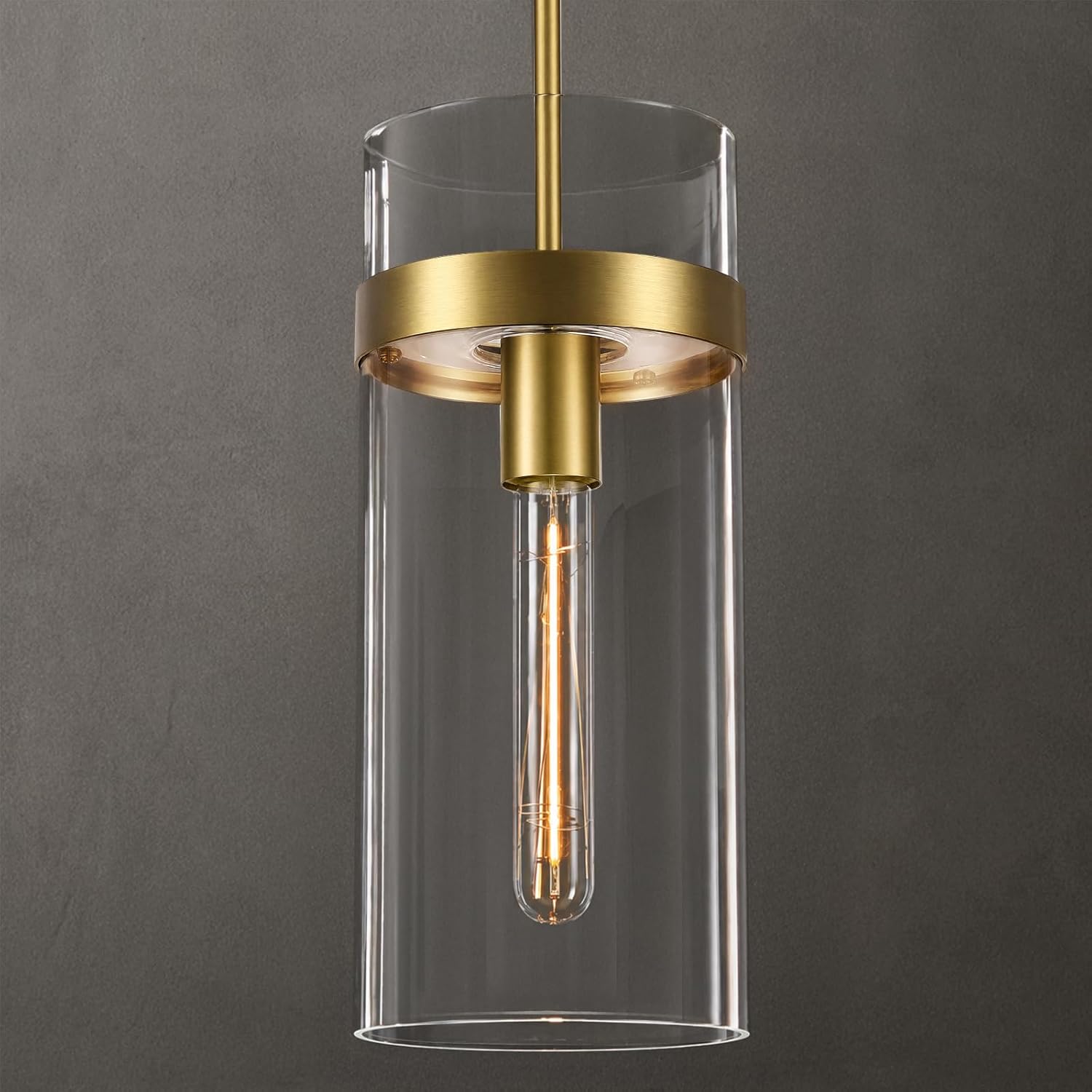 ZHFLT 6 Inch Brass Pendant Lights Kitchen Island, Modern Kitchen ...
