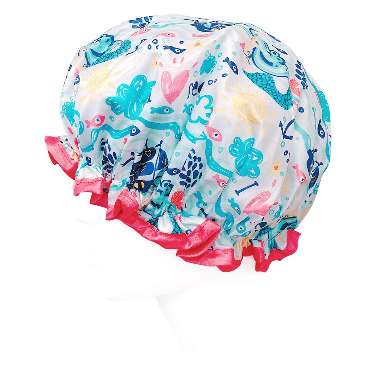 Snapklik.com : Allydrew Reusable Womens Waterproof Shower Caps For Long ...