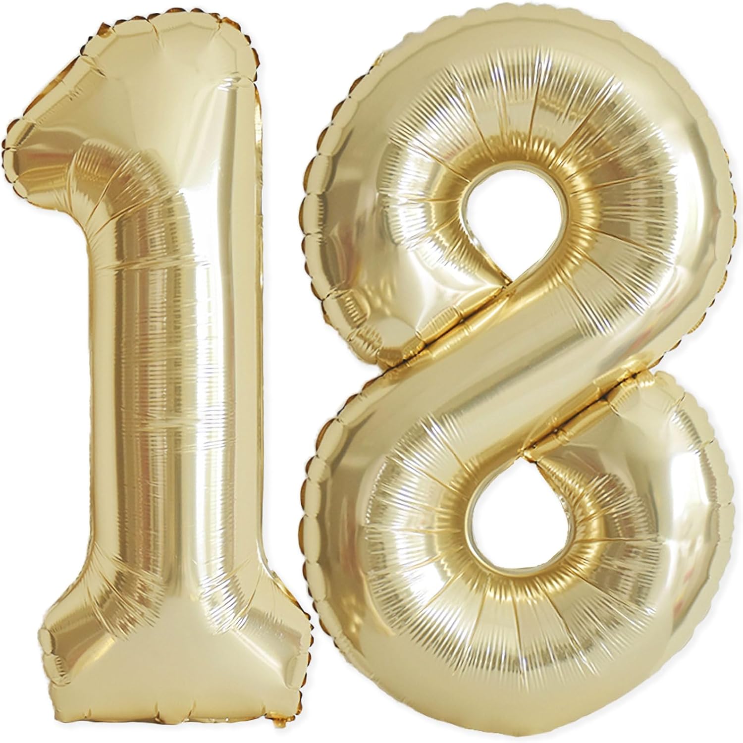 Amazon.com: 18 Balloon Number, 40 Inch Champagne Gold Foil Balloons ...