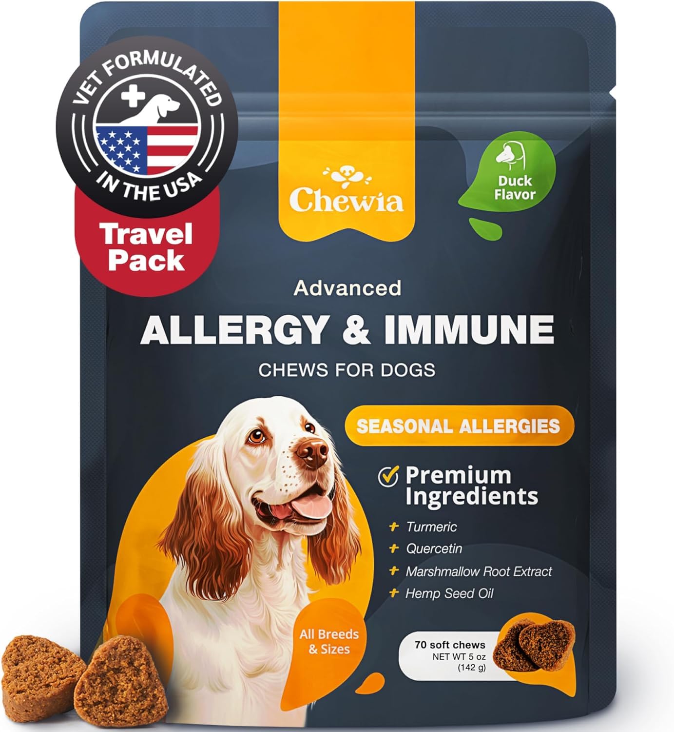 Dog Allergy Relief Chews - Itching Skin Support With Probiotics ...